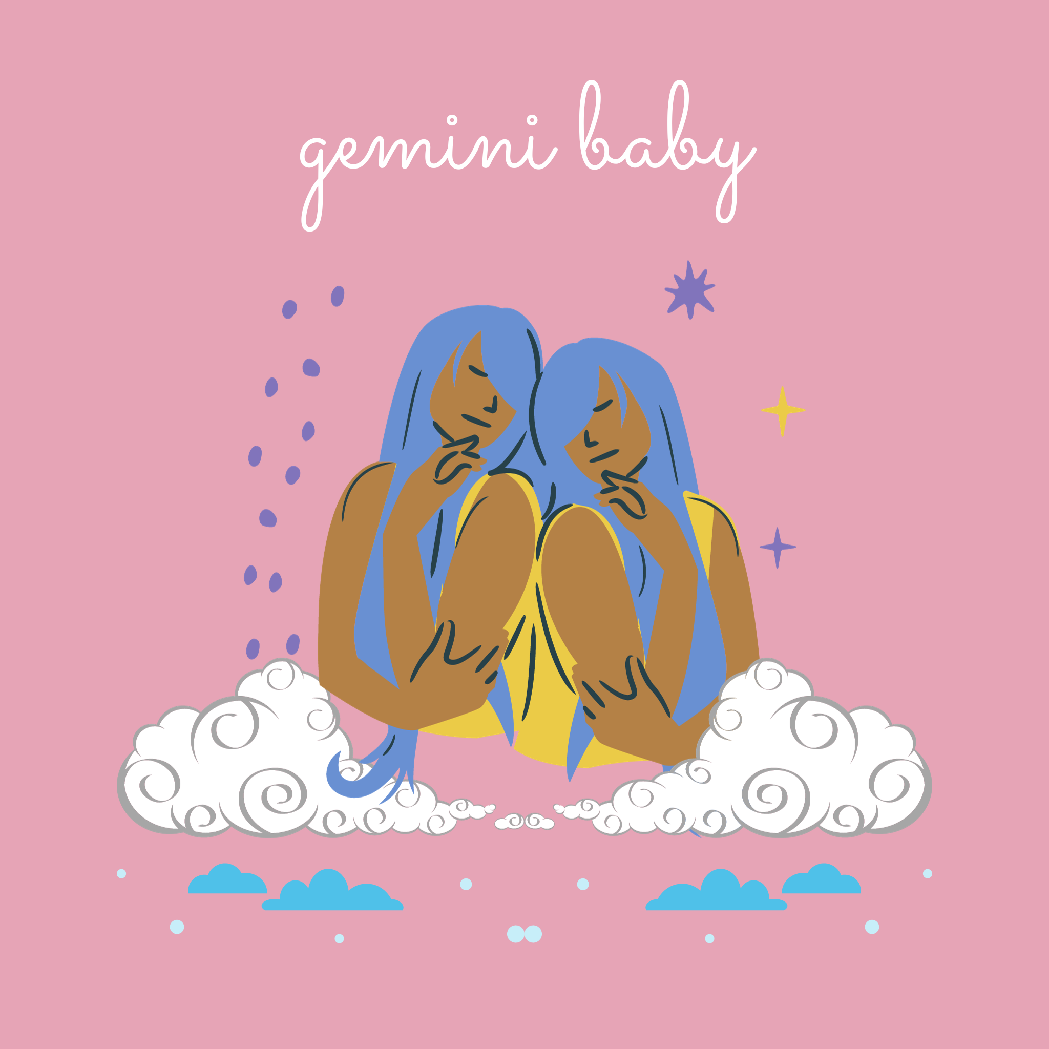 Gemini Baby Birthday Card – Boomf