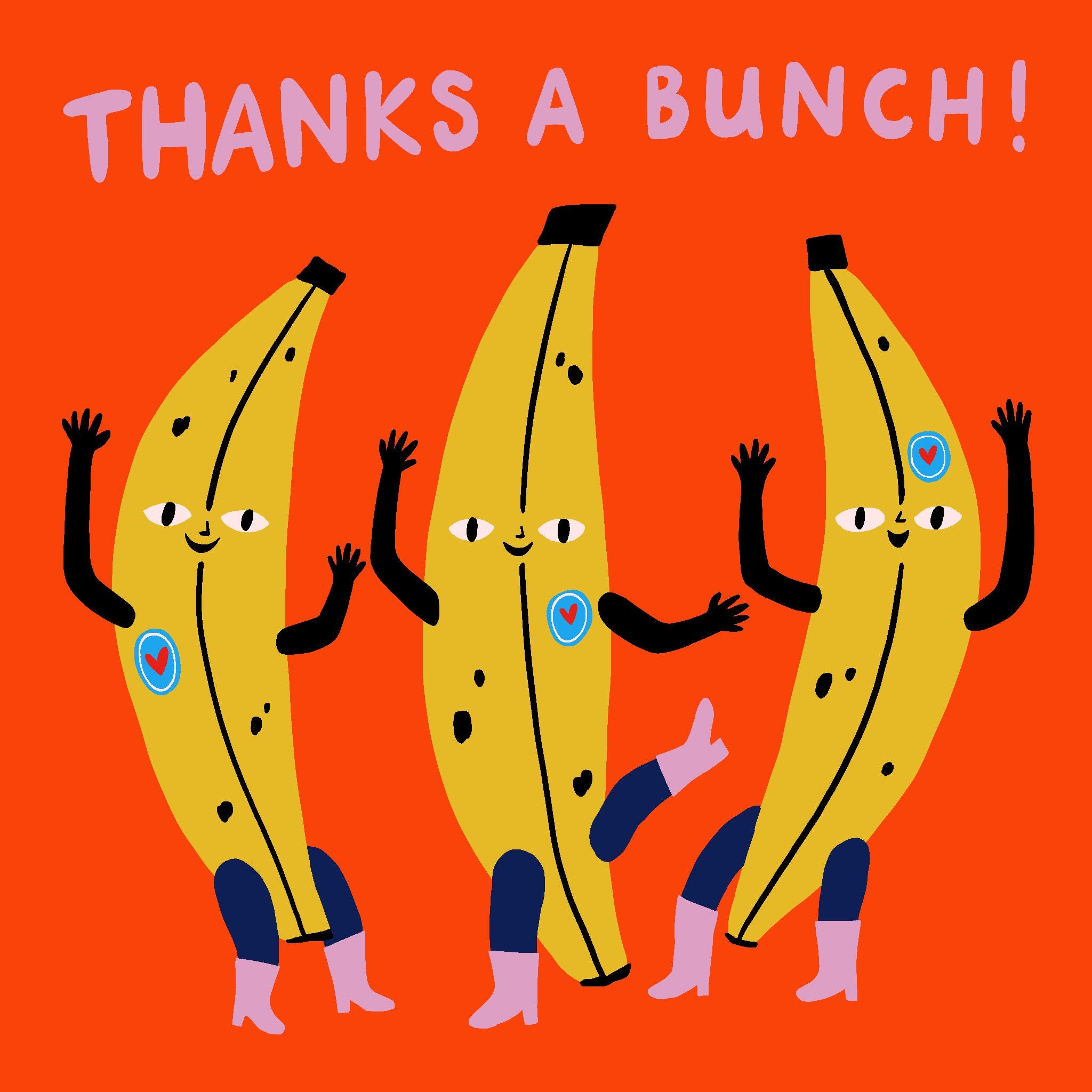 Funny Bananas Thanks A Bunch Card – Boomf