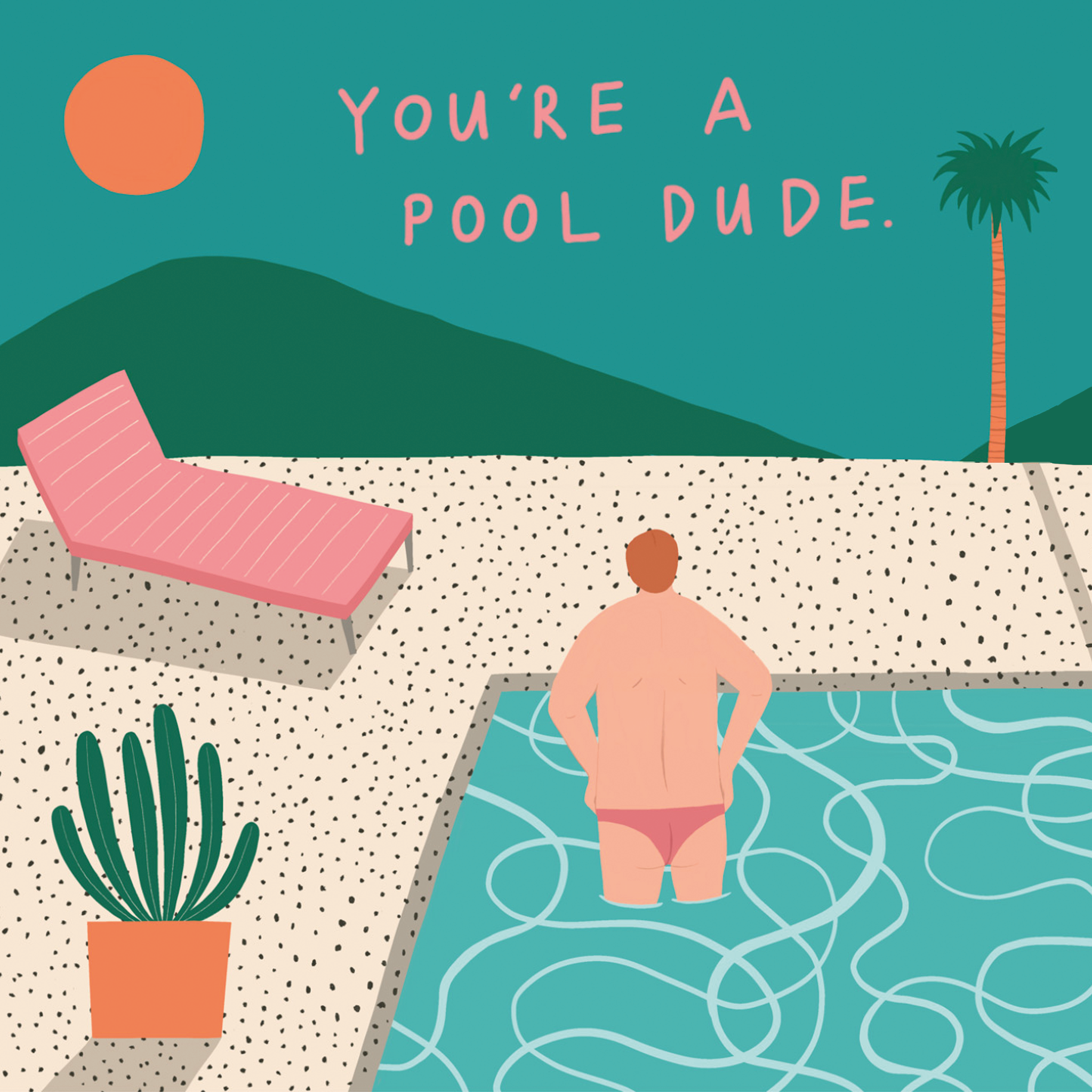Pool Dude Birthday Card – Boomf
