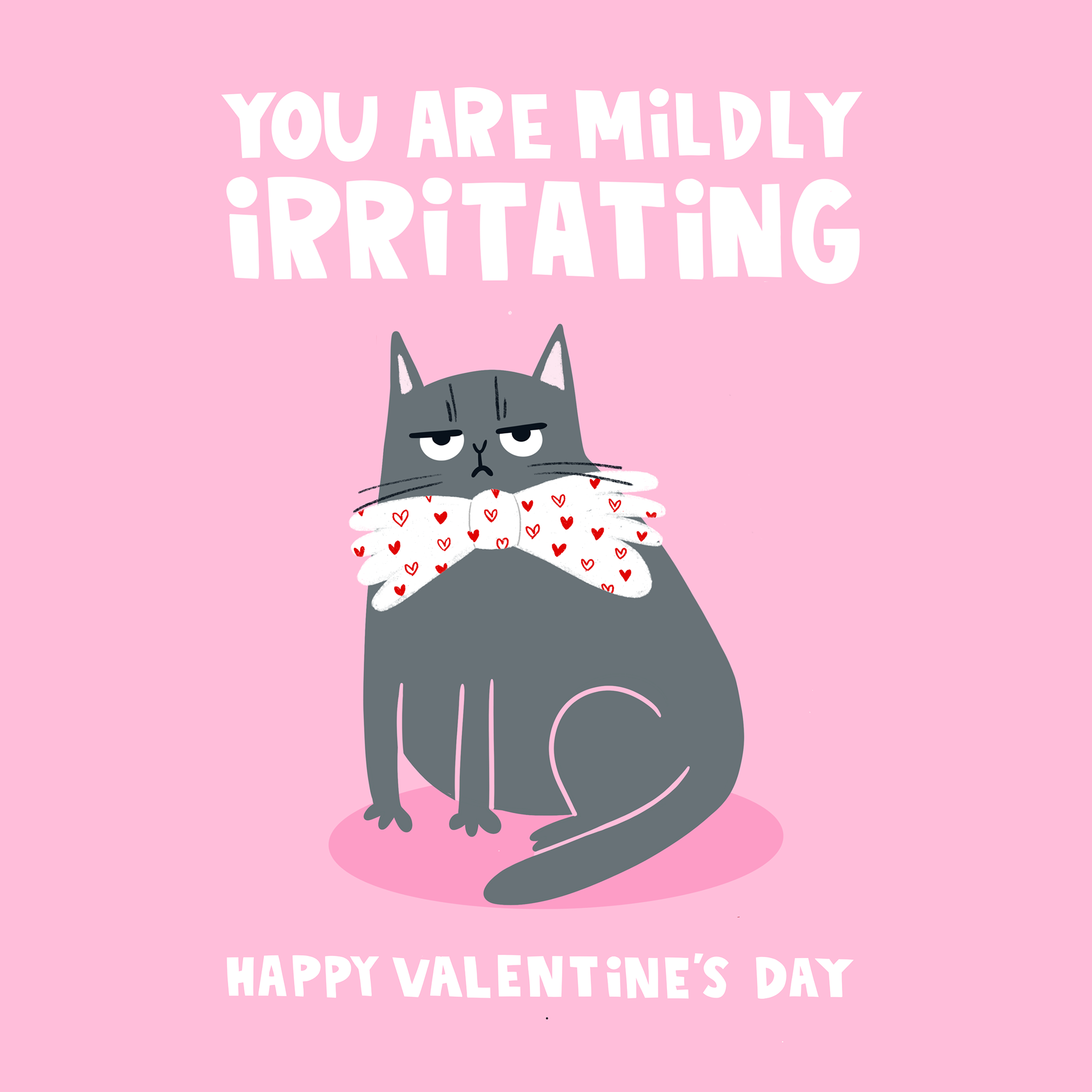 Grumpy Cat Mildly Irritating Valentine's Day Card – Boomf