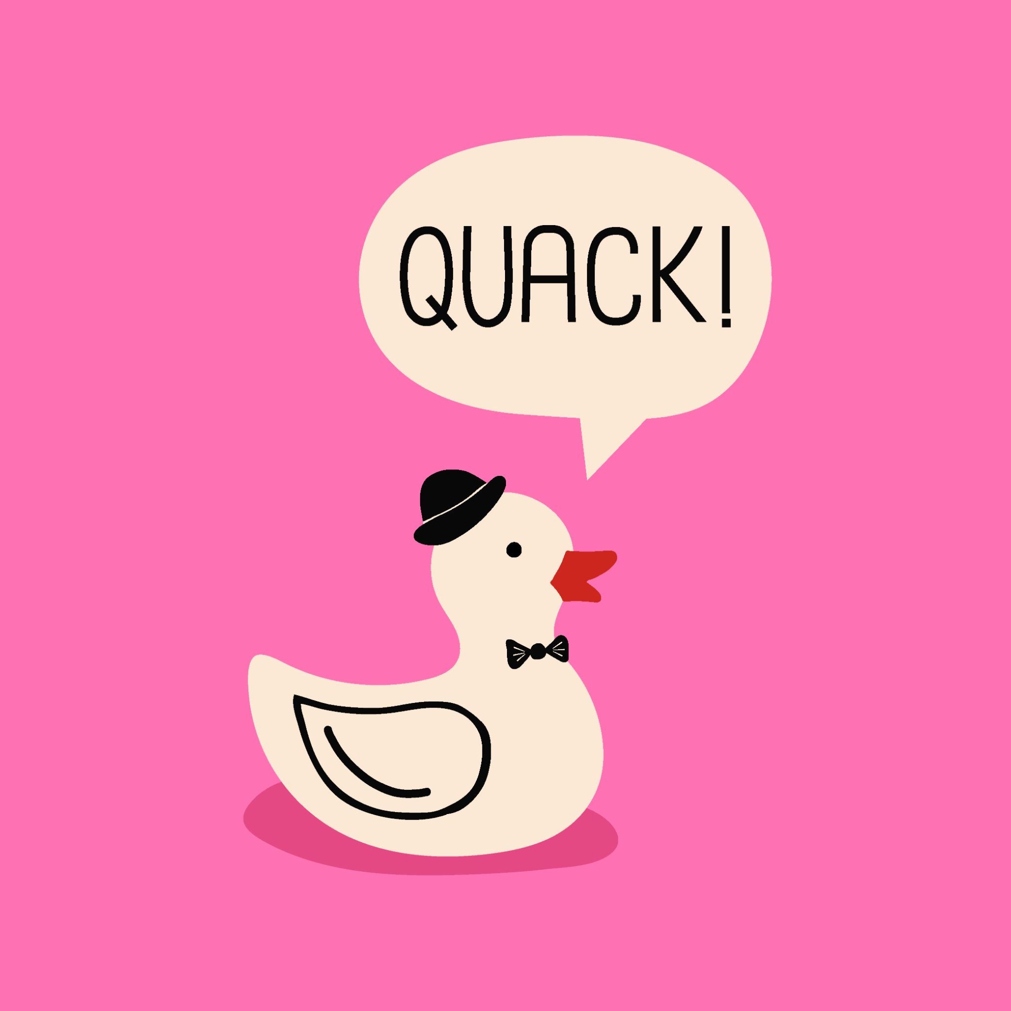 Quack Pink Duck Card – Boomf