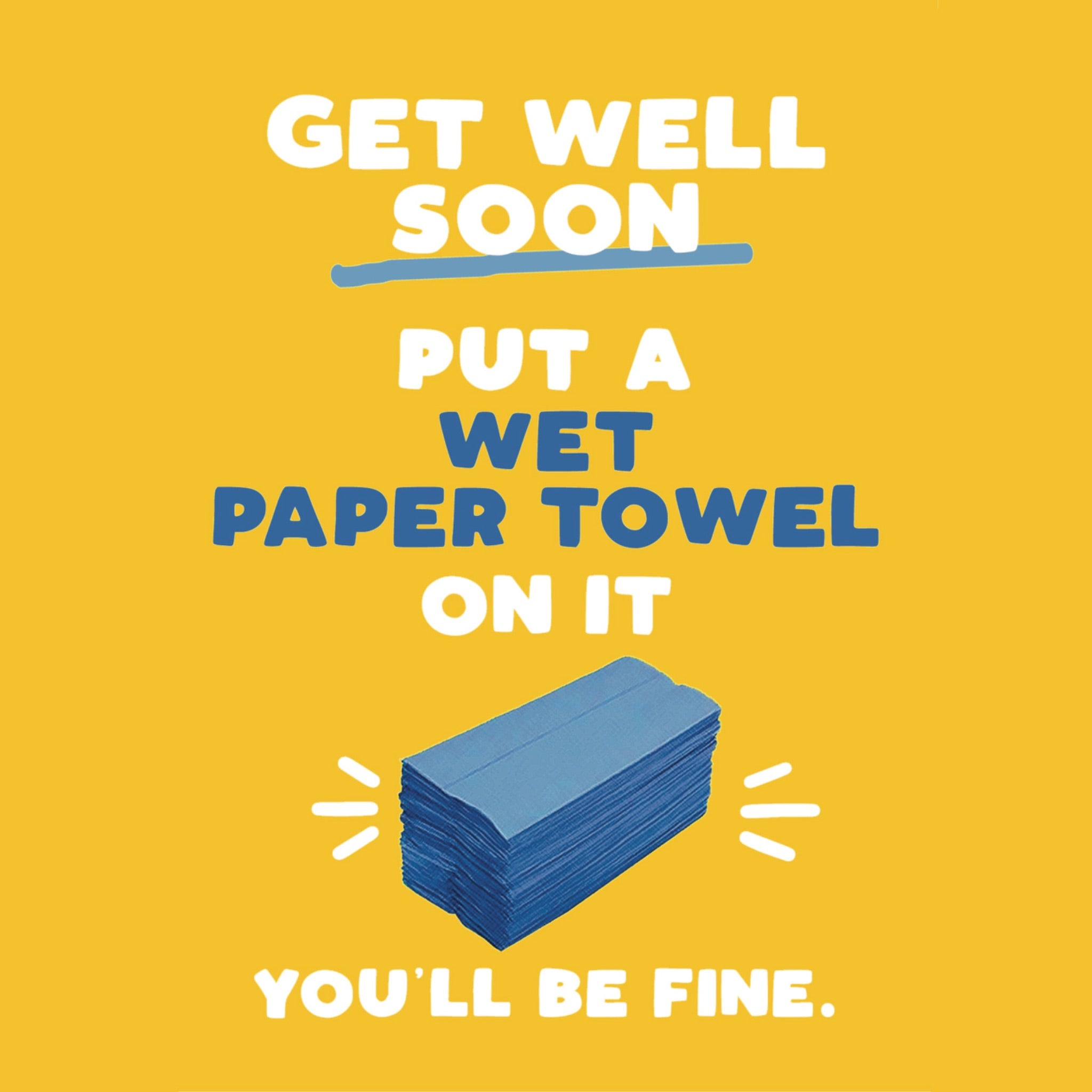 Get Well Soon Paper Towel Card – Boomf