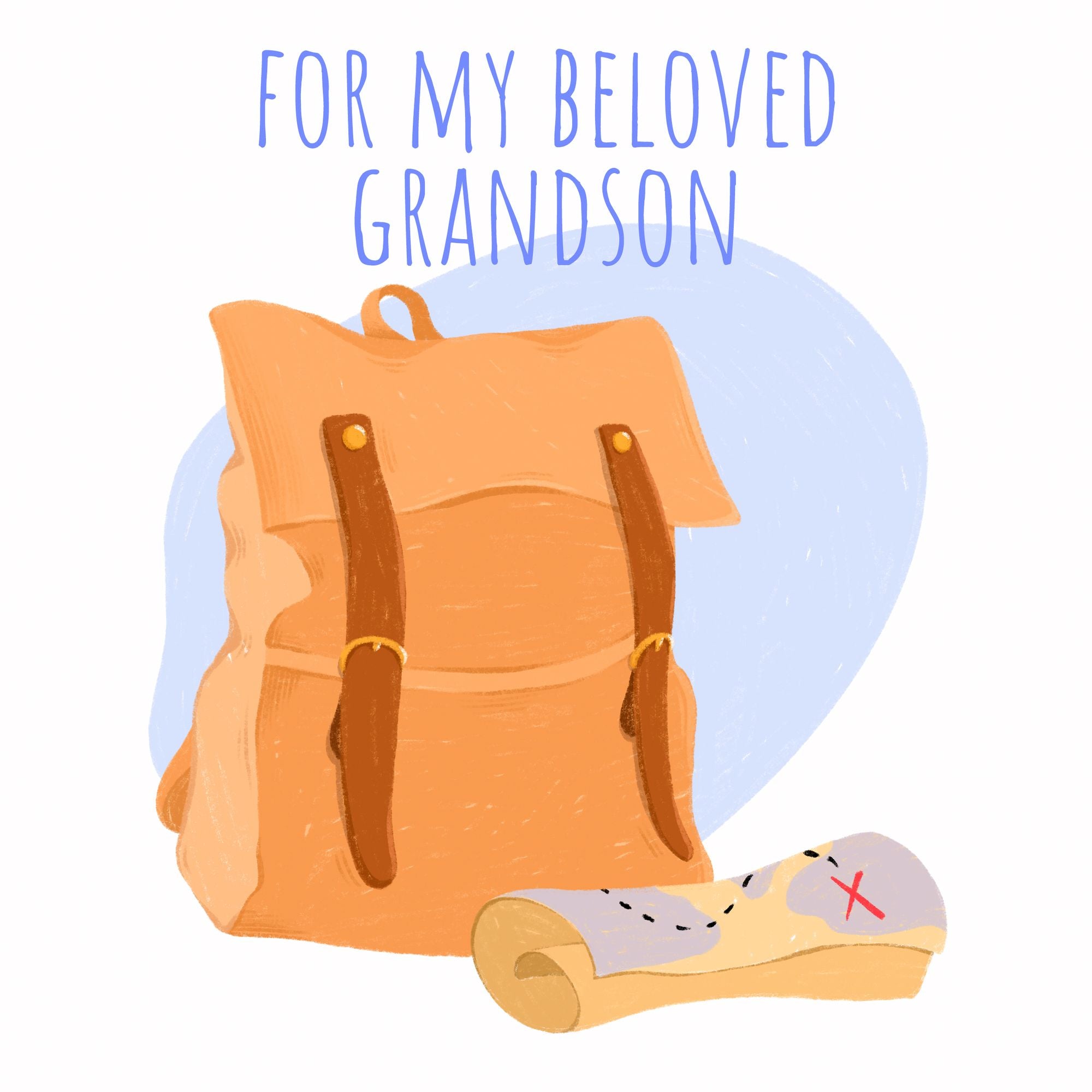 For My Beloved Grandson Backpack Card Card – Boomf