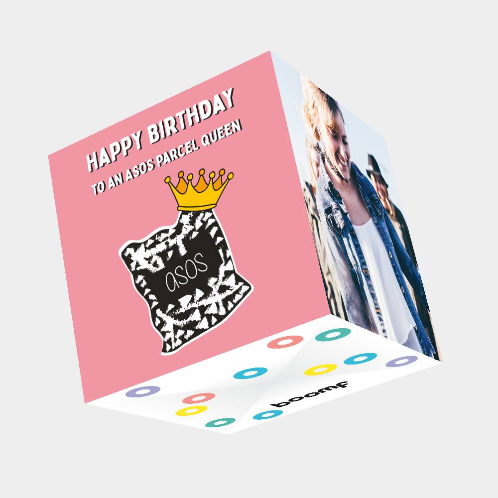 ASOS Birthday Queen Card 3D Cube Card – Boomf