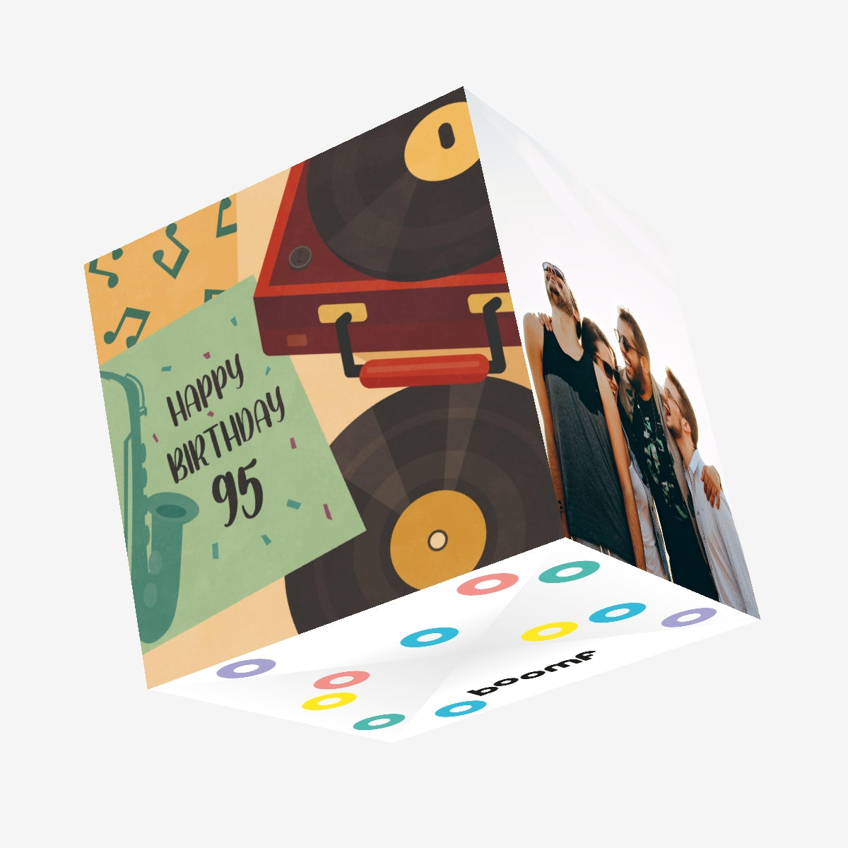 95th Birthday Vinyl Record Confetti-exploding Greetings Card – Boomf