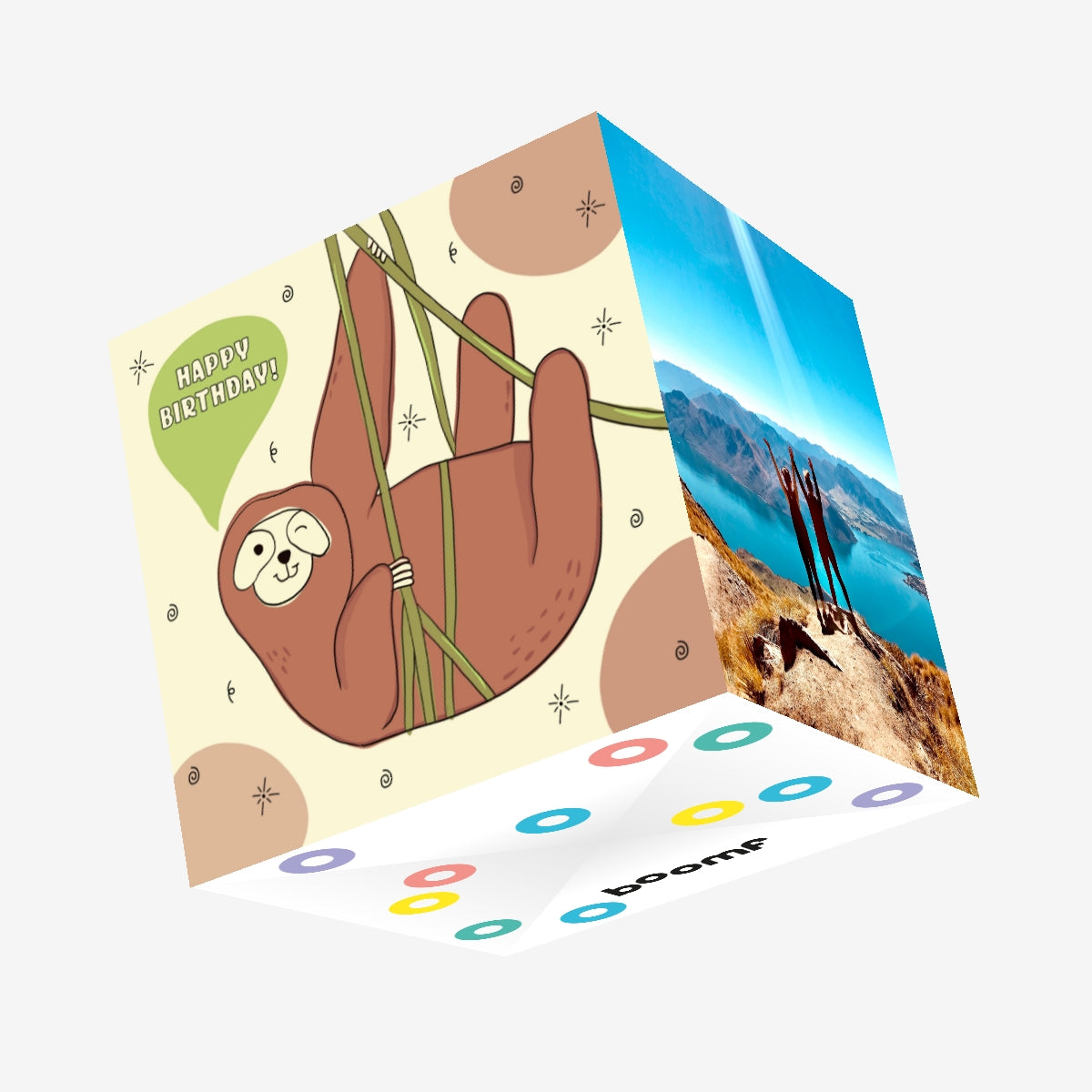 Happy Birthday Cute Sloth Confetti-exploding Greetings Card – Boomf