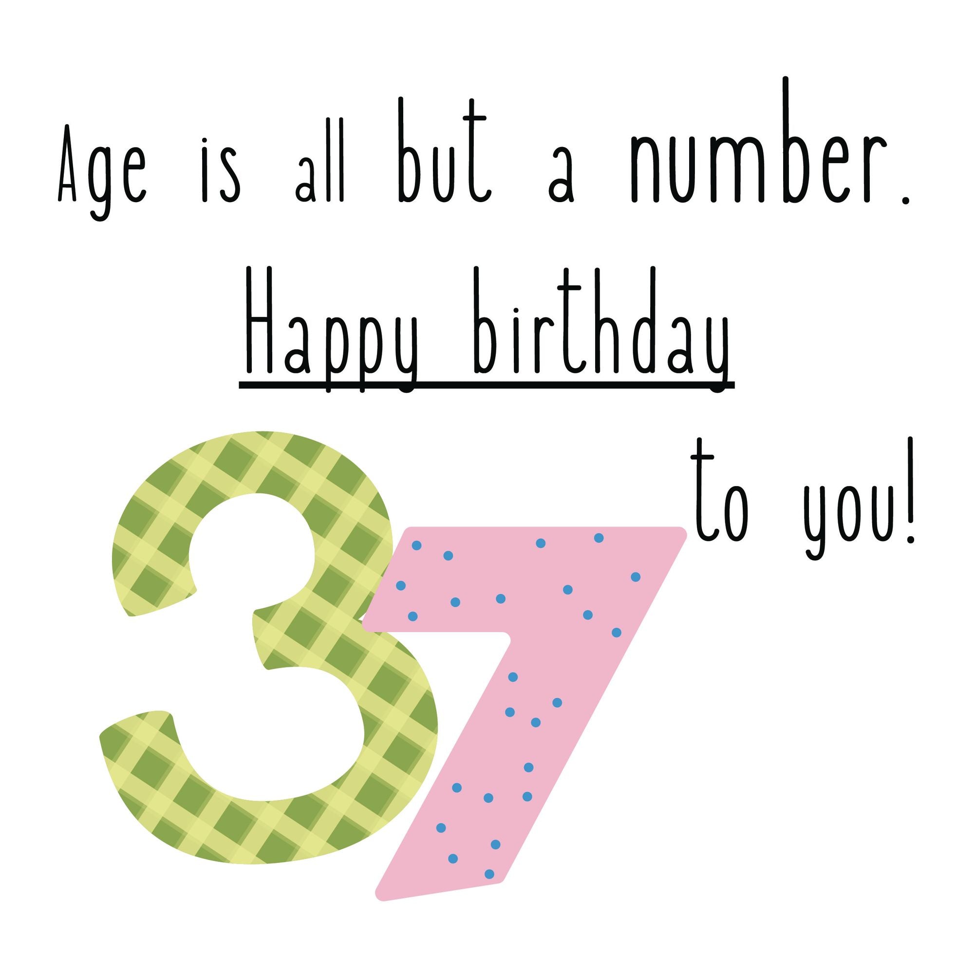 Happy 37th Birthday To You! Card – Boomf