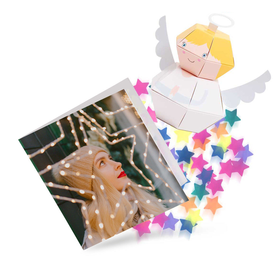 Angel Personalised 3D Pop-up Confetti Wild Card – Boomf