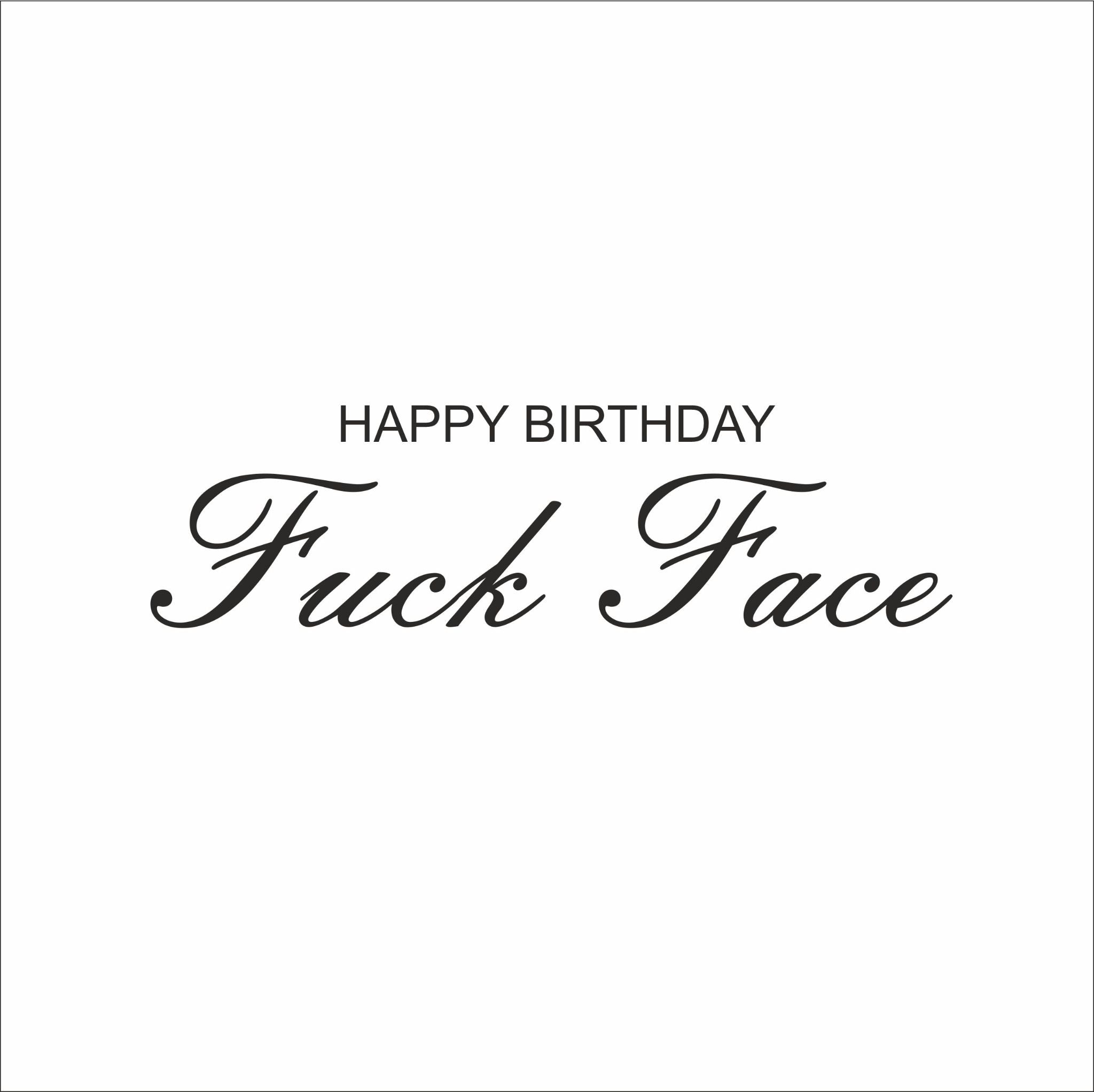 Happy Birthday F Face Card – Boomf
