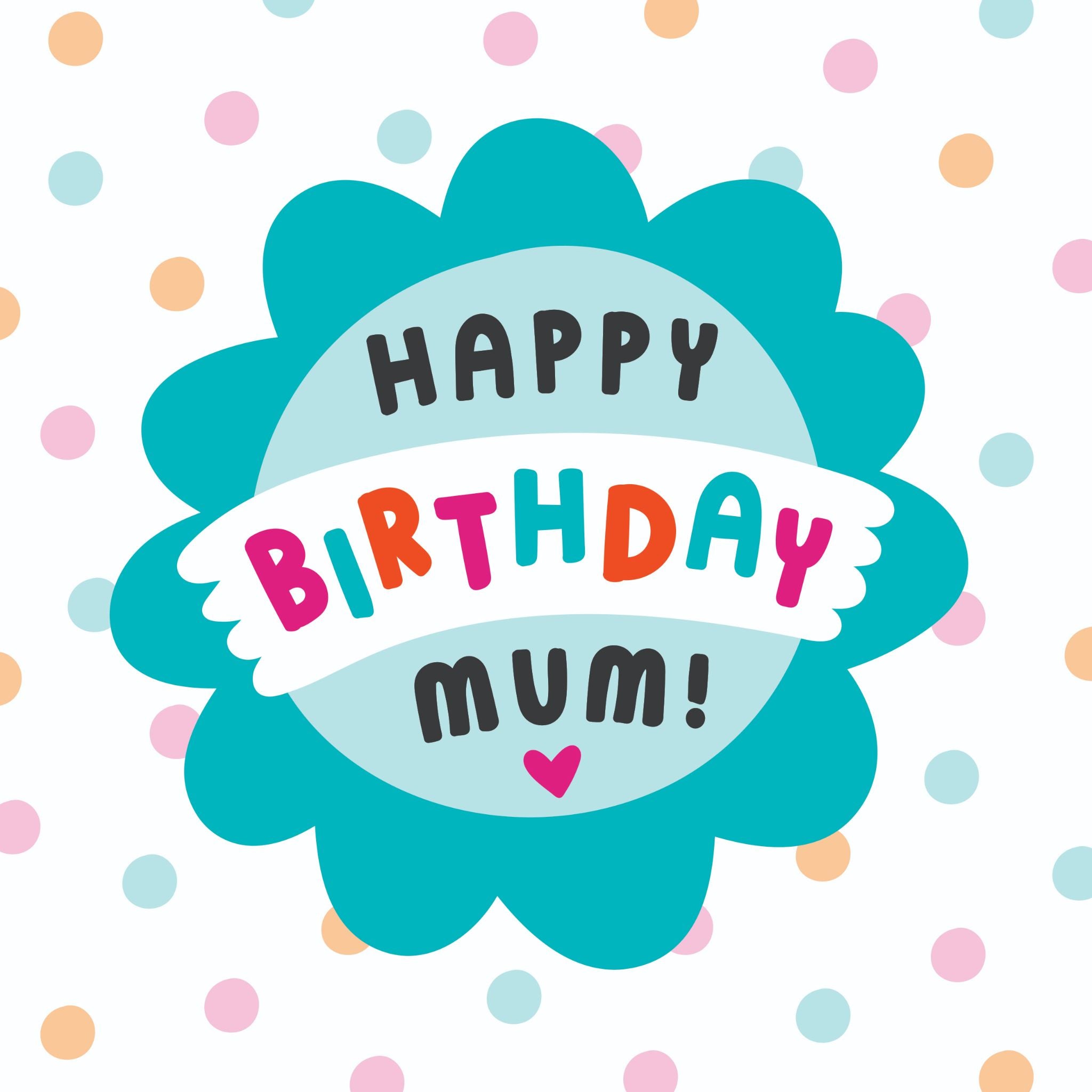 Happy Birthday Mum Blue Flower – Boomf