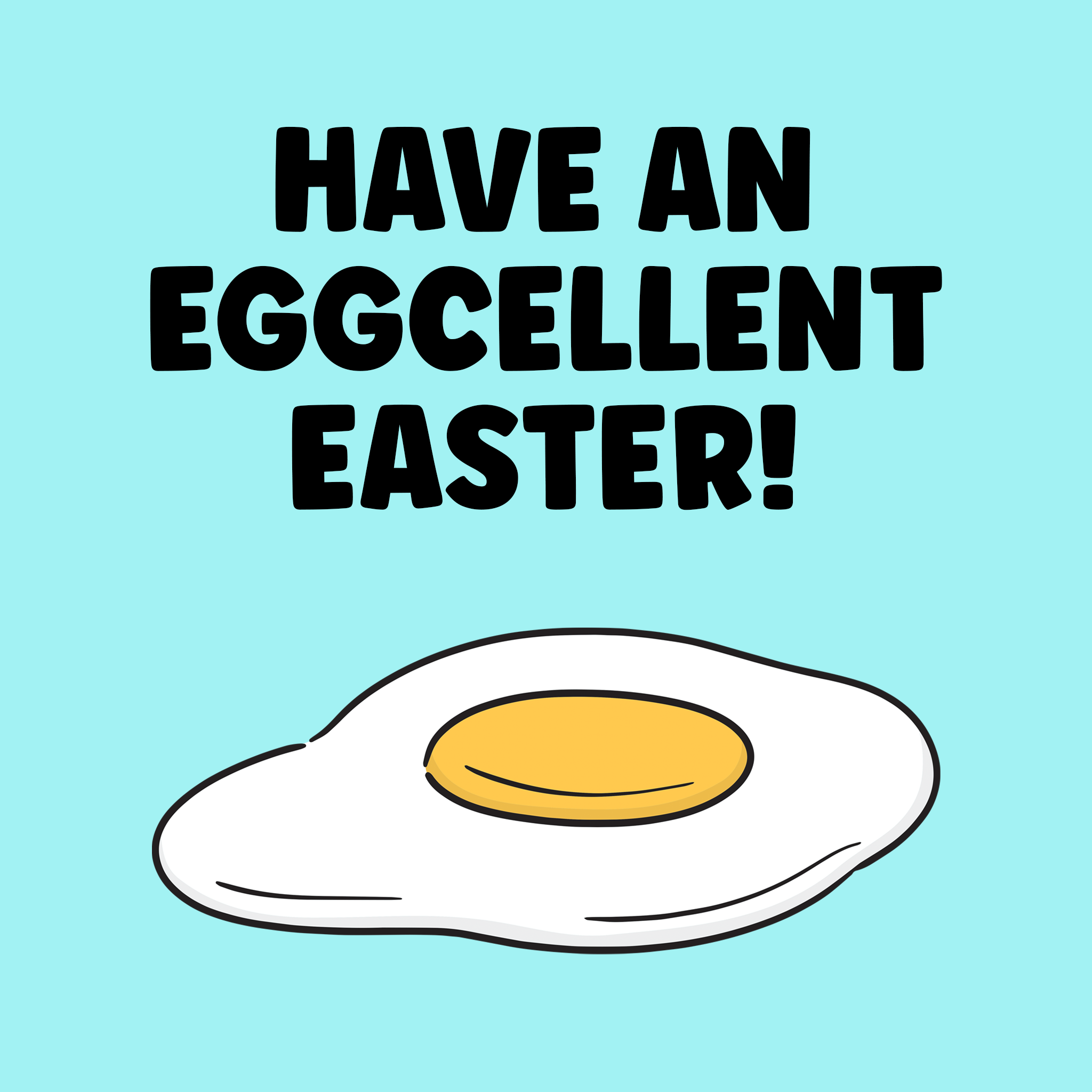 Fried Egg Easter Card Boomf