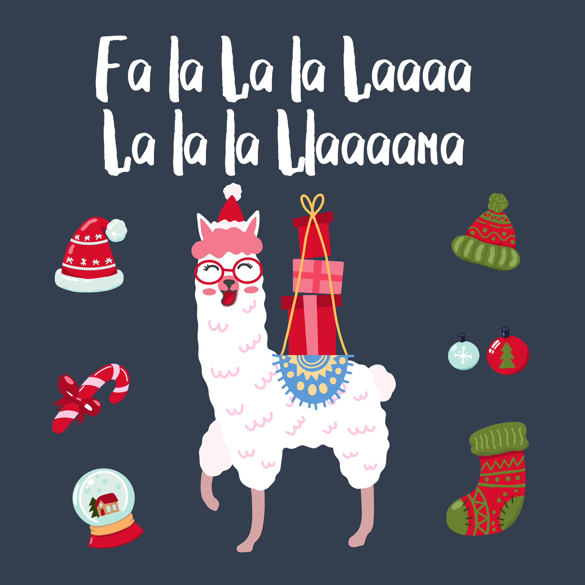 Fa La Llama Christmas Card – Boomf