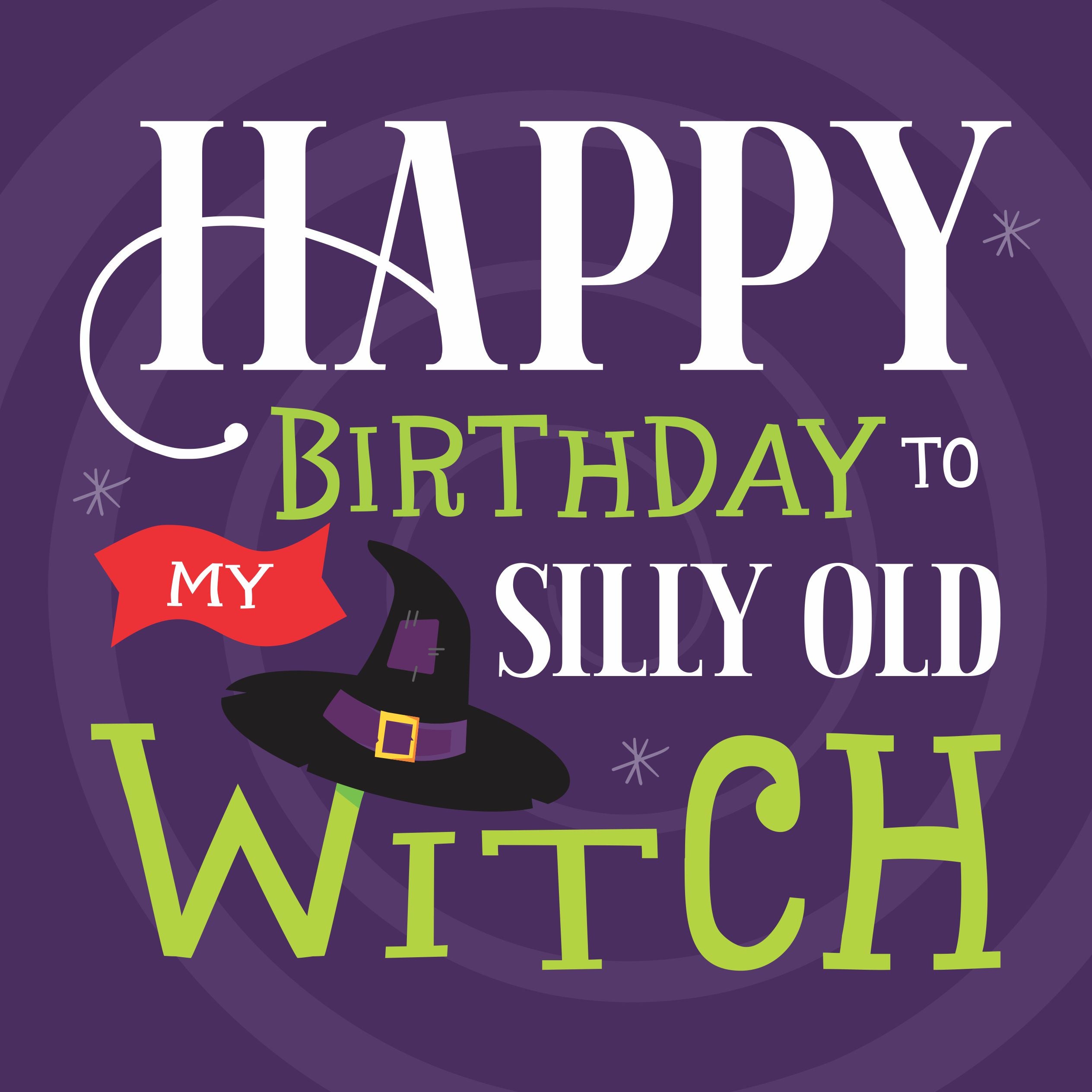 Happy Birthday My Silly Old Witch Card | Boomf