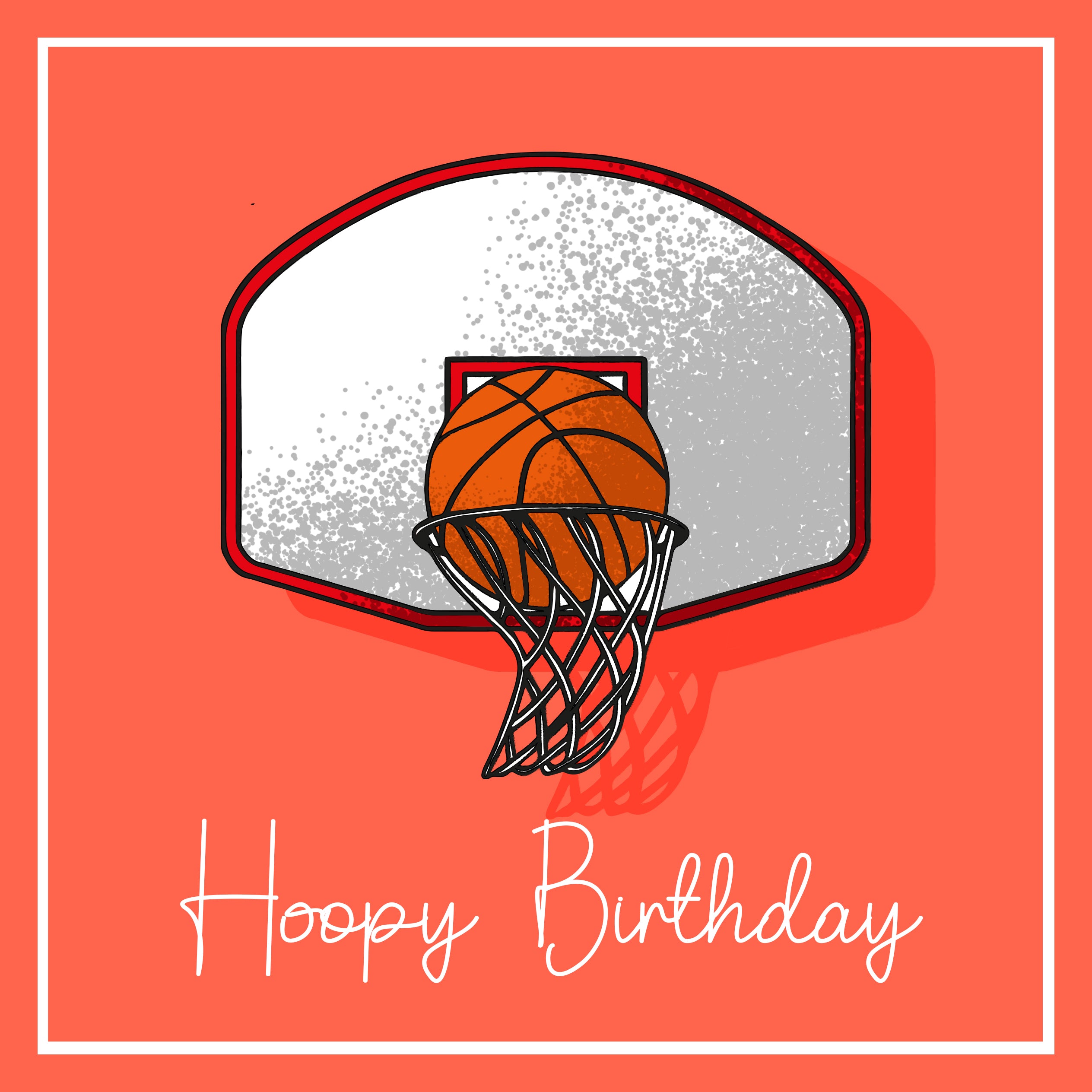 Orange Themed Hoopy Birthday Basketball | Boomf