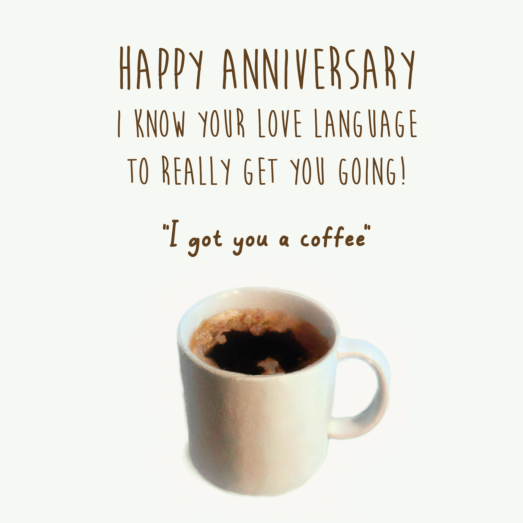 Coffee Love Language Anniversary Card – Boomf