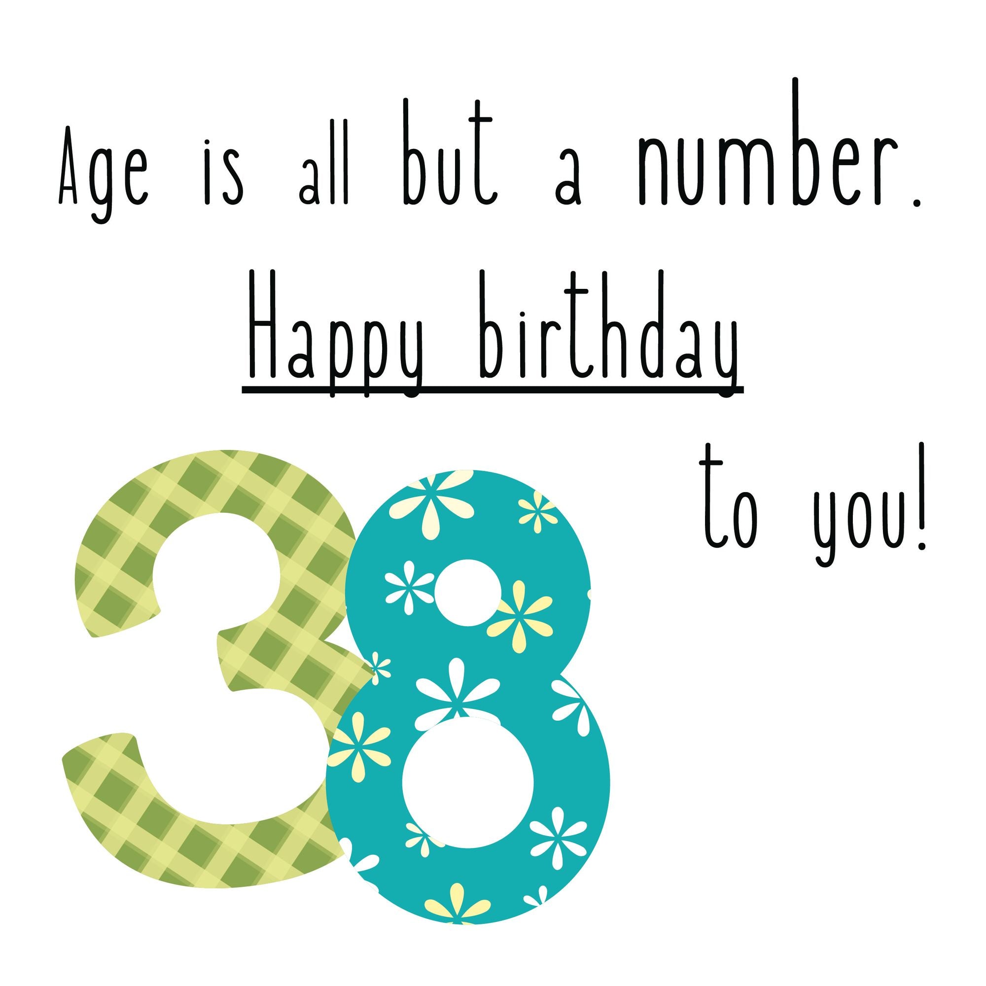 Happy 38th Birthday To You! Card – Boomf