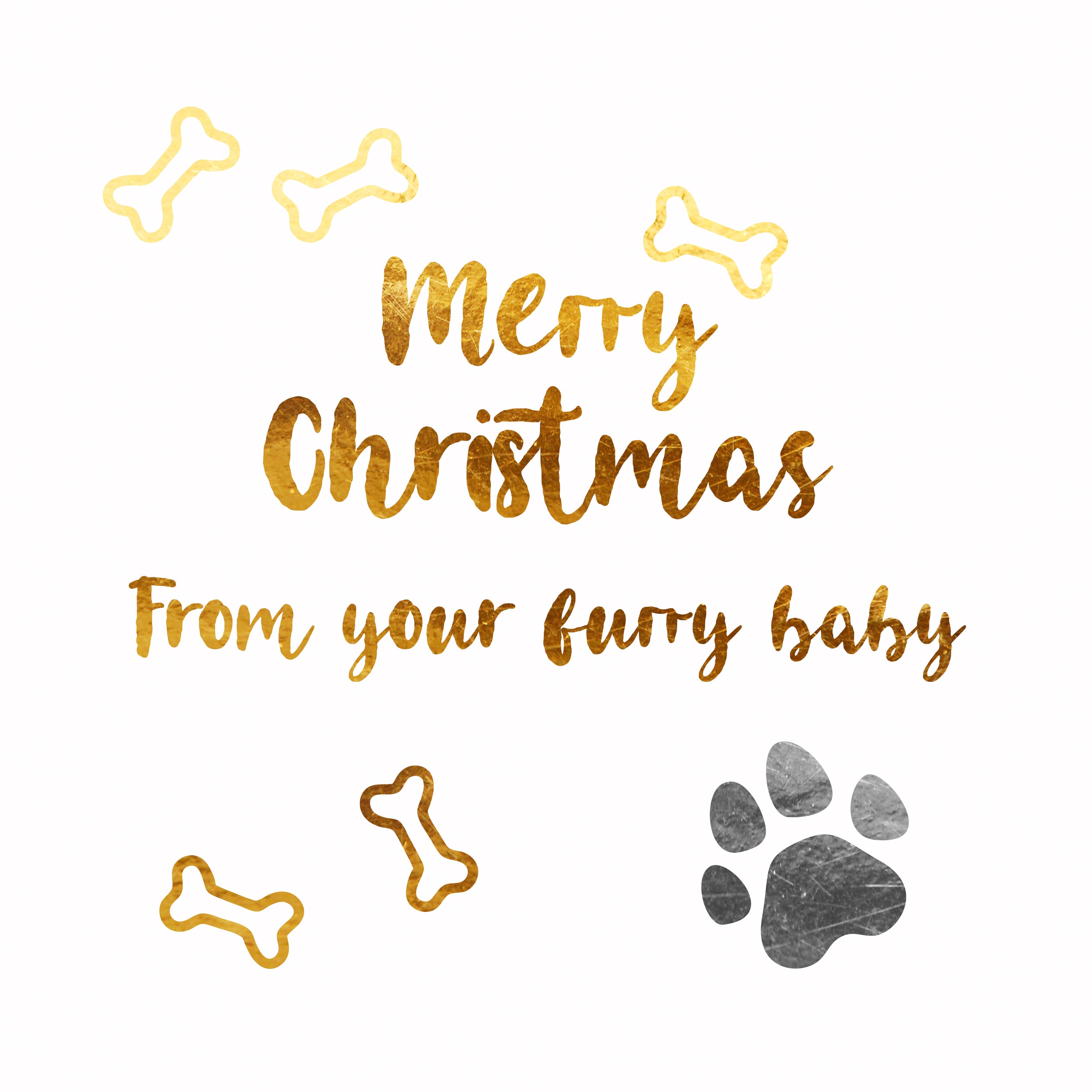 Merry Christmas From Your Purry Baby Paw Print | Boomf