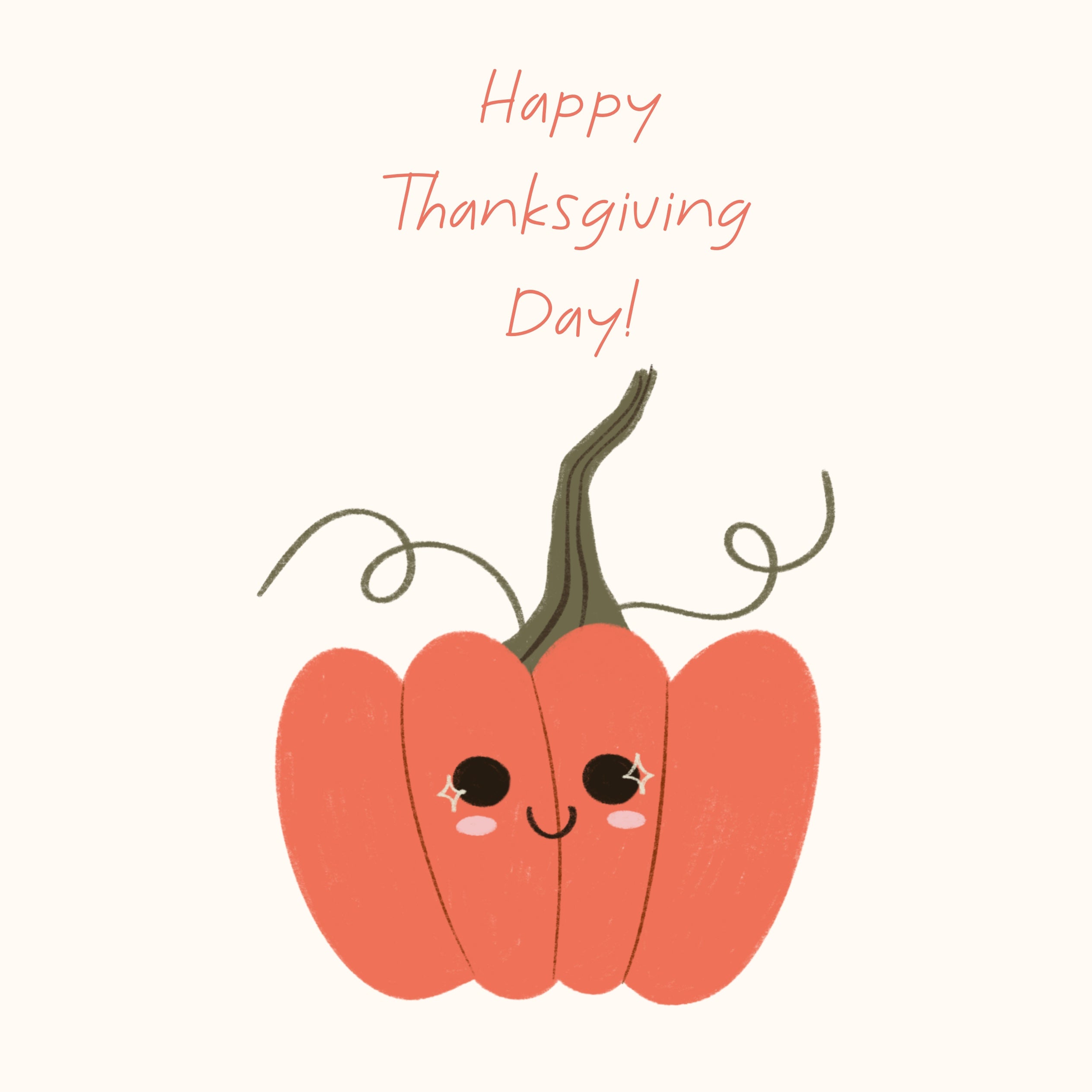 Cute Pumpkin Happy Thanksgiving Day | Boomf