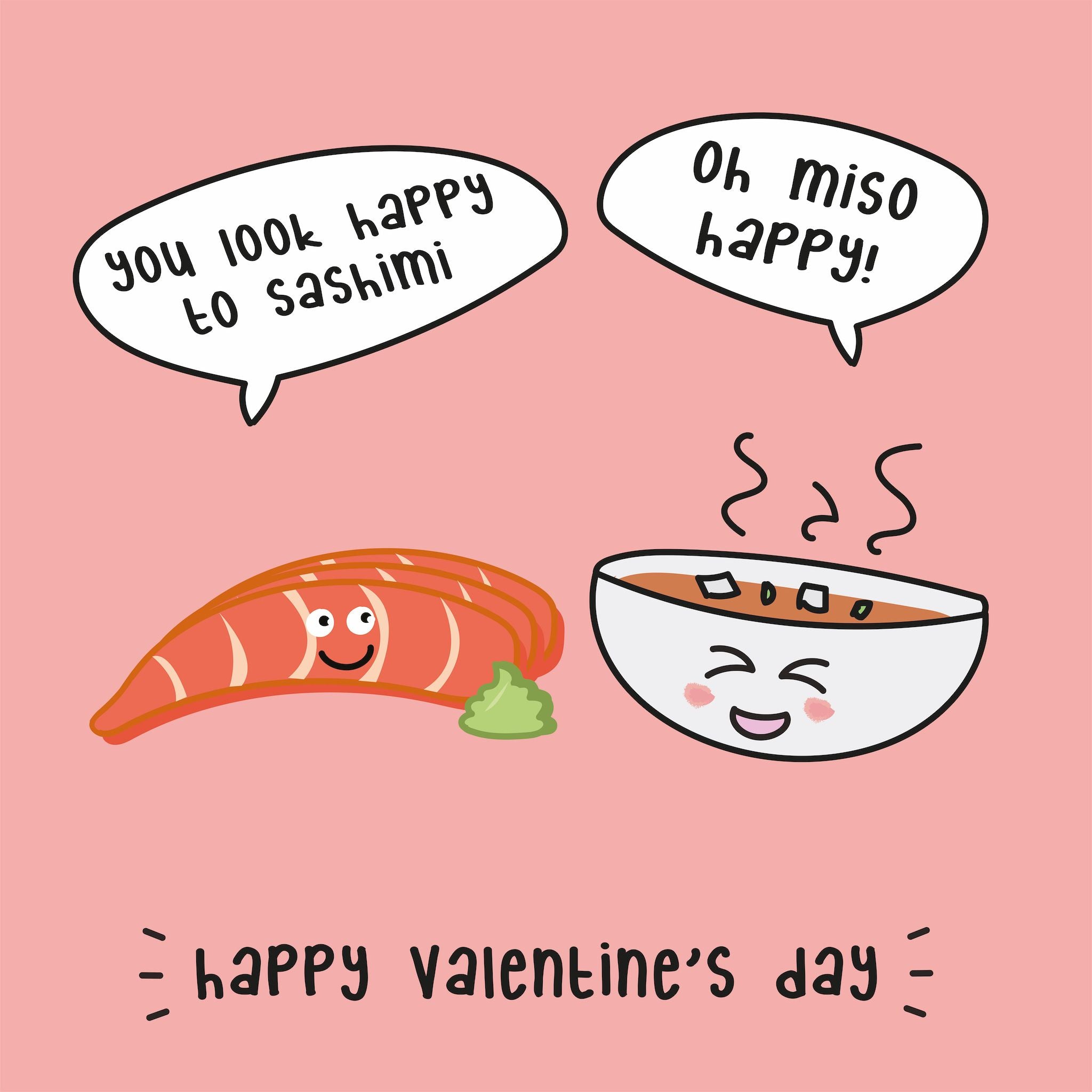 Happy To Sashimi Valentine's Day Card – Boomf