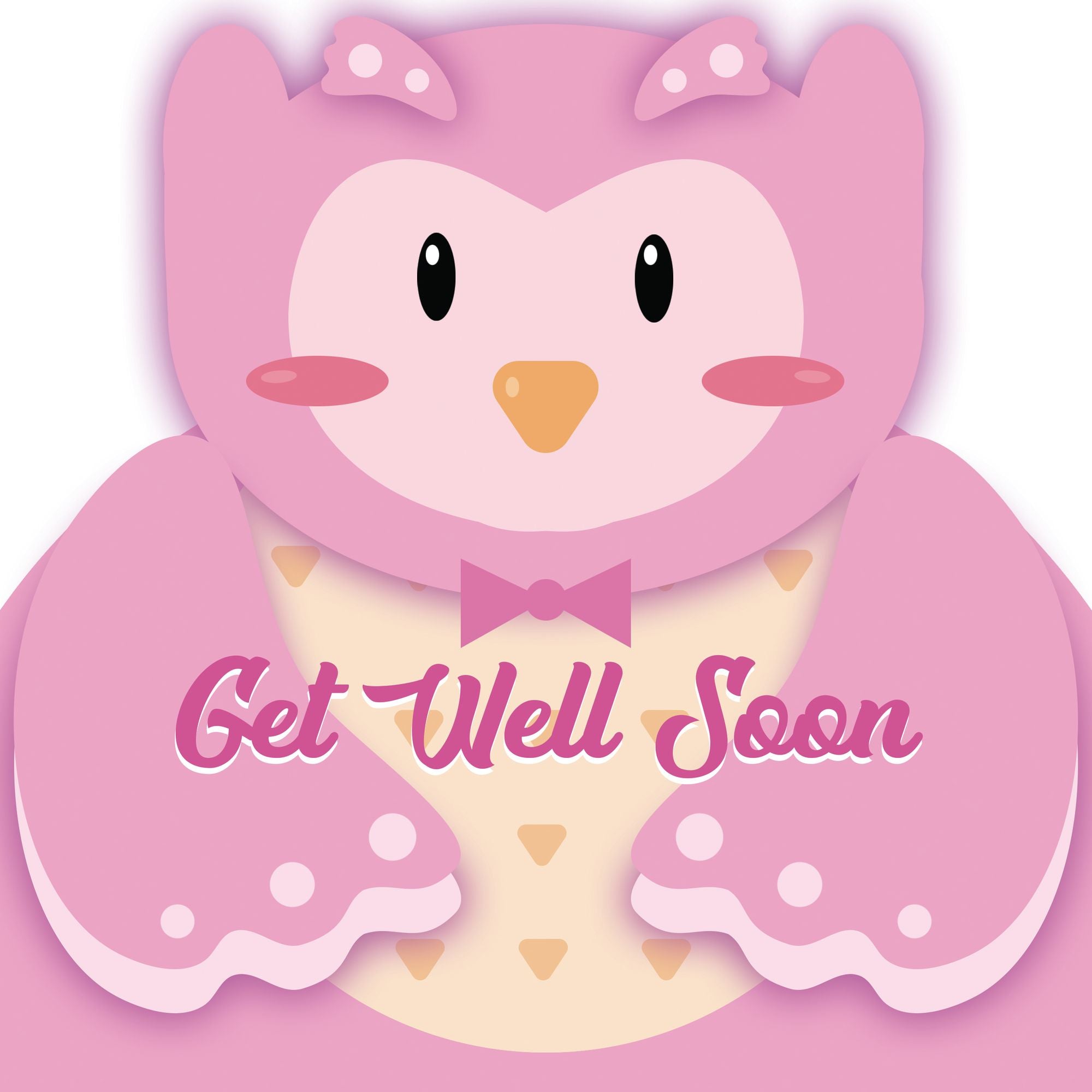 Get Well Pink Owl Card – Boomf
