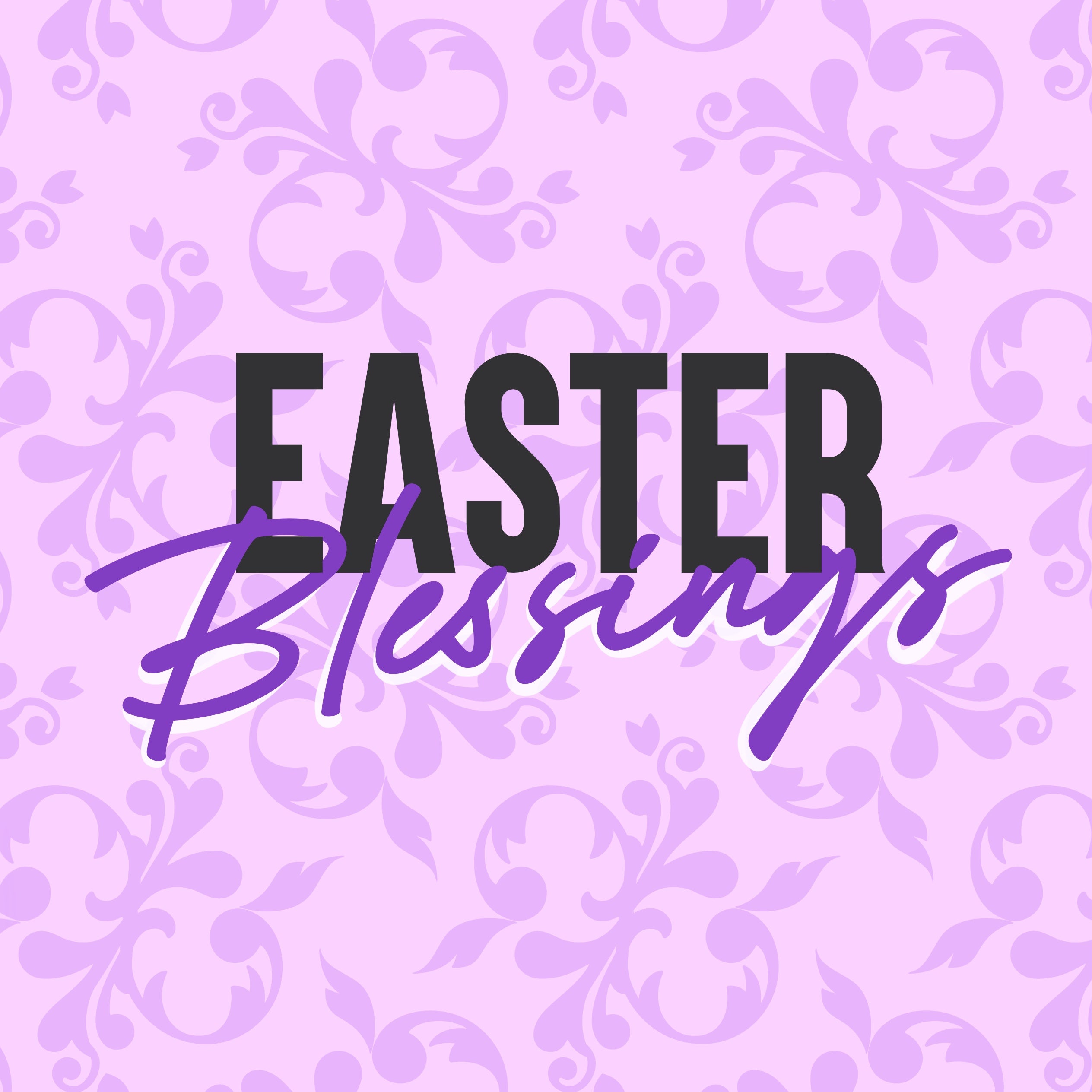 Easter Blessings Purple Card | Boomf