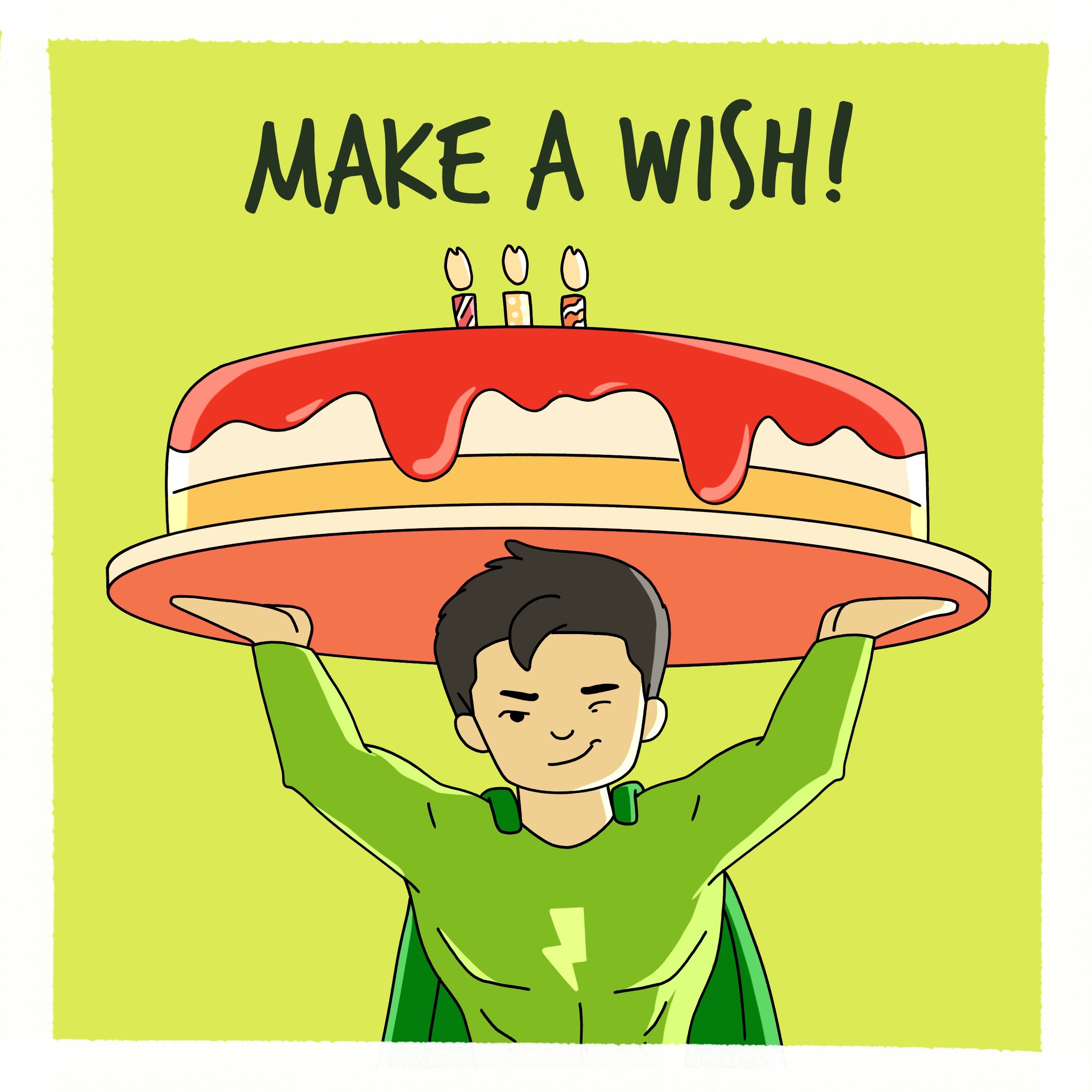 Happy Birthday Make A Wish Superhero Card | Boomf