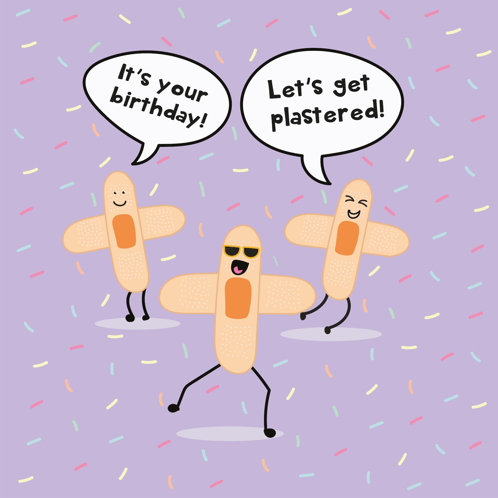 Let's Get Plastered Birthday Card – Boomf