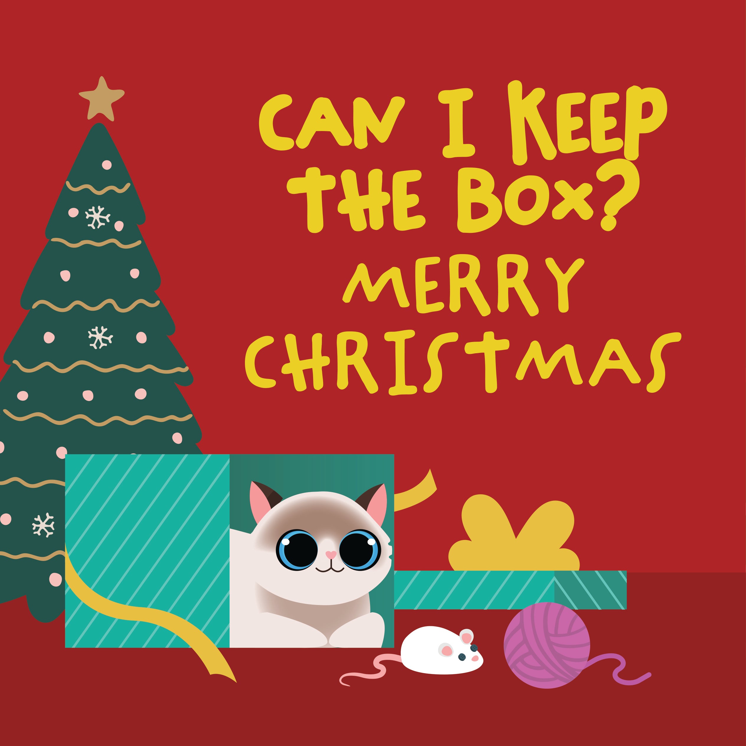 Merry Christmas Can A Keep The Box? Ragdoll Cat Card Season_Christmas ...