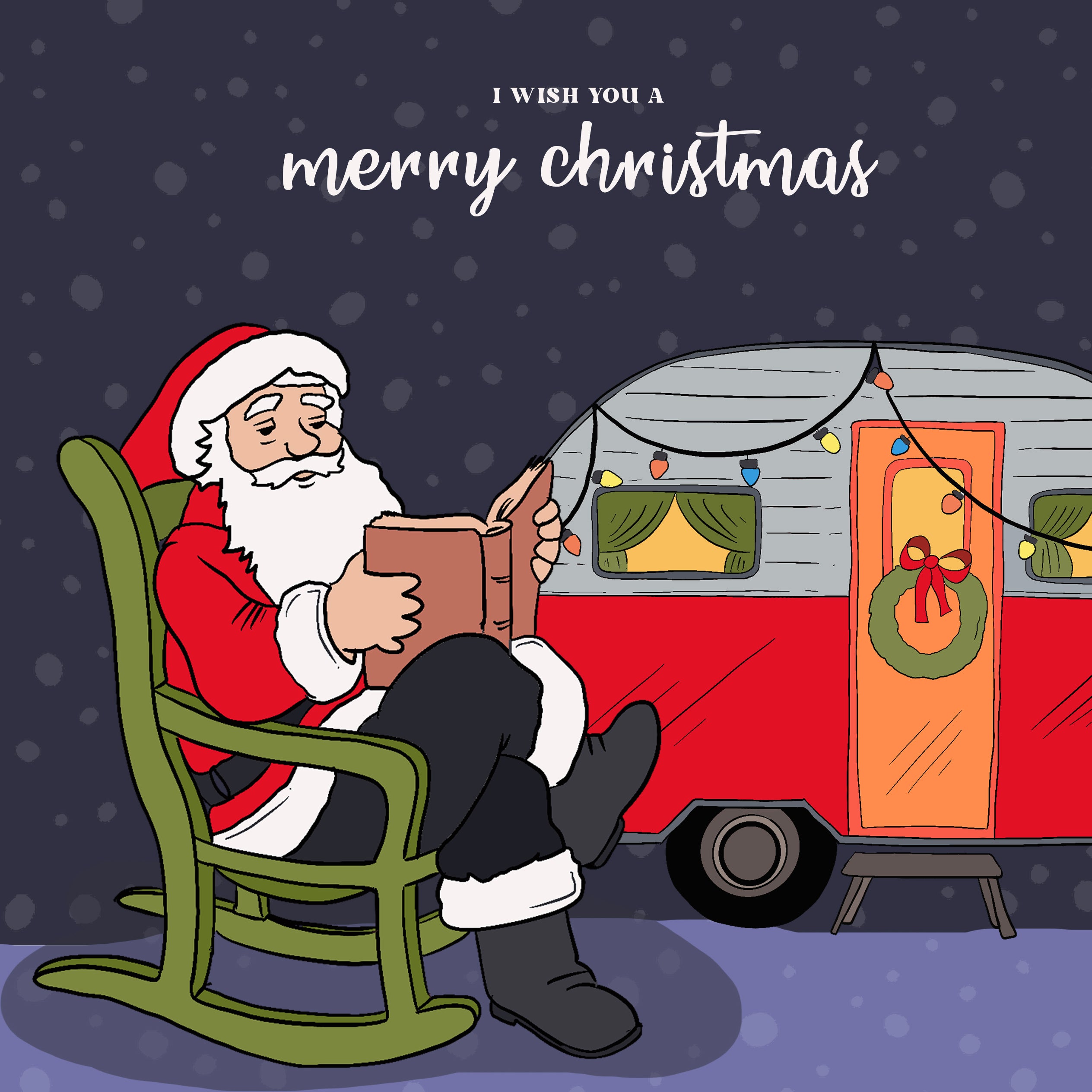 Merry Christmas Santa And His Caravan Card | Boomf