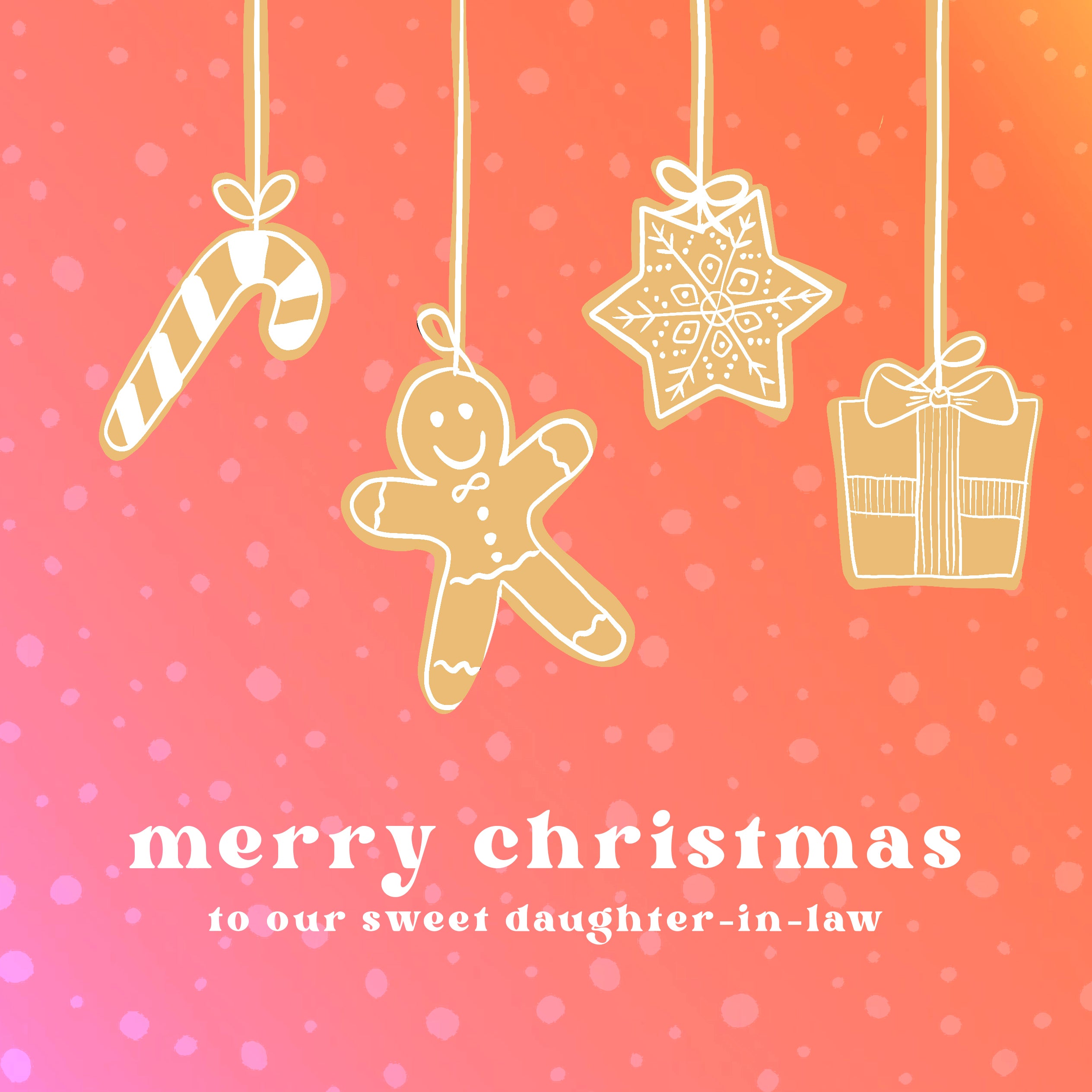 Merry Christmas Sweet Daughter-in-law Christmas Cookies Card | Boomf