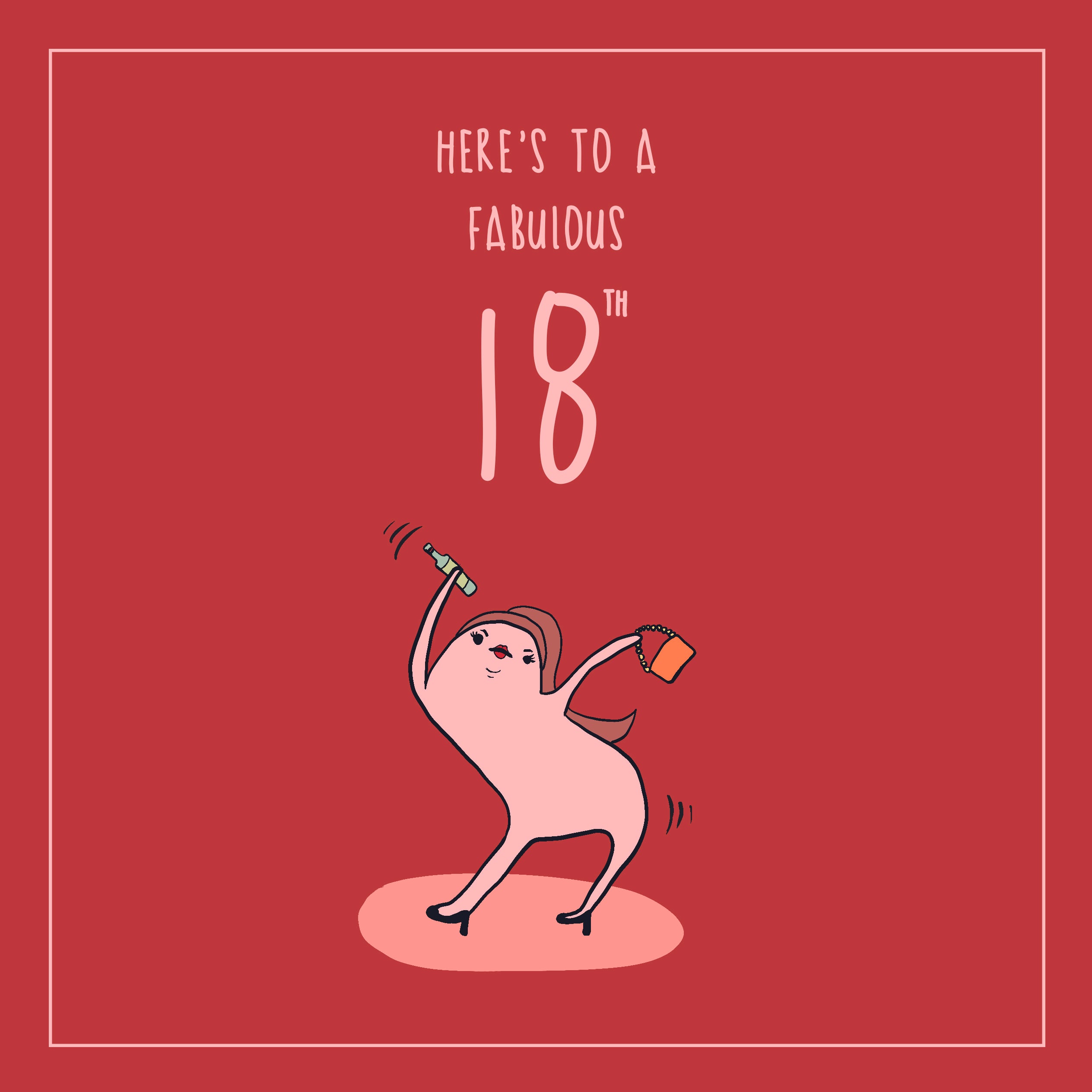 Here's To A Fabulous 18th Birthday Style_Funny | Boomf