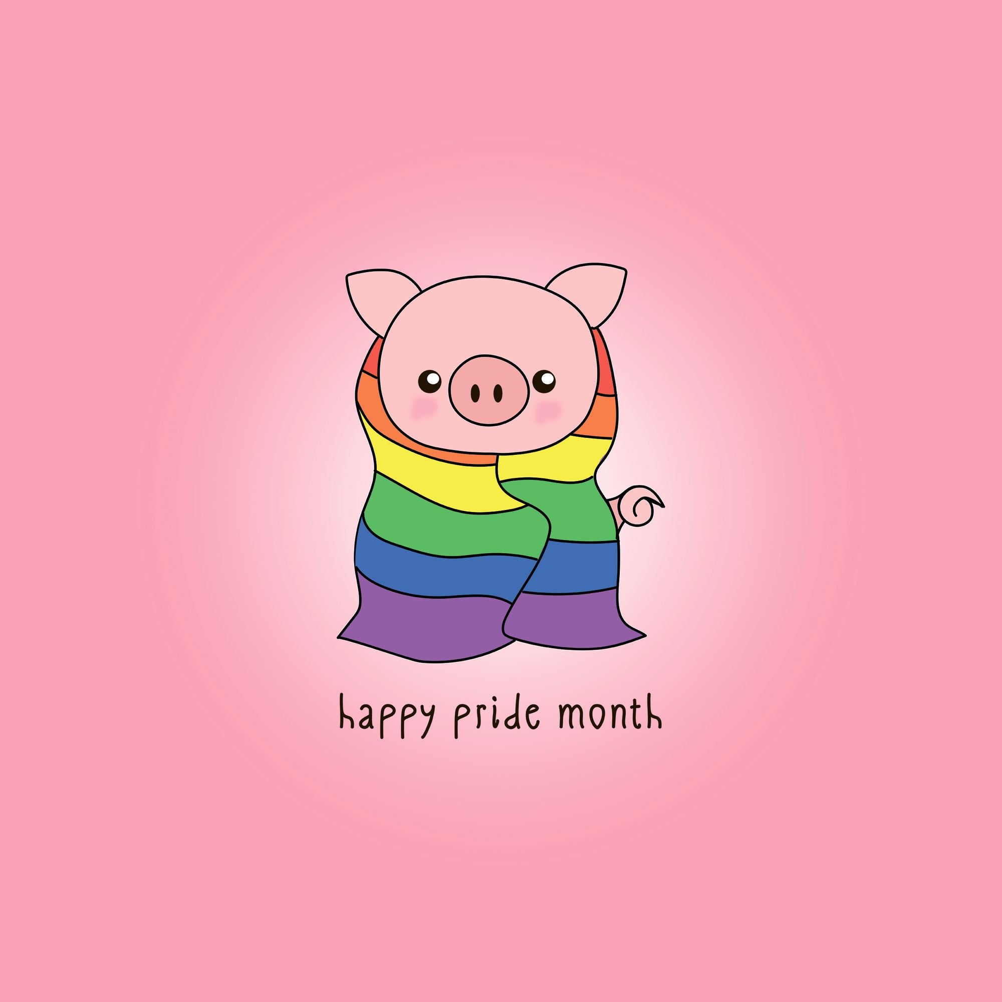 Happy Pride Month Piggy Card – Boomf