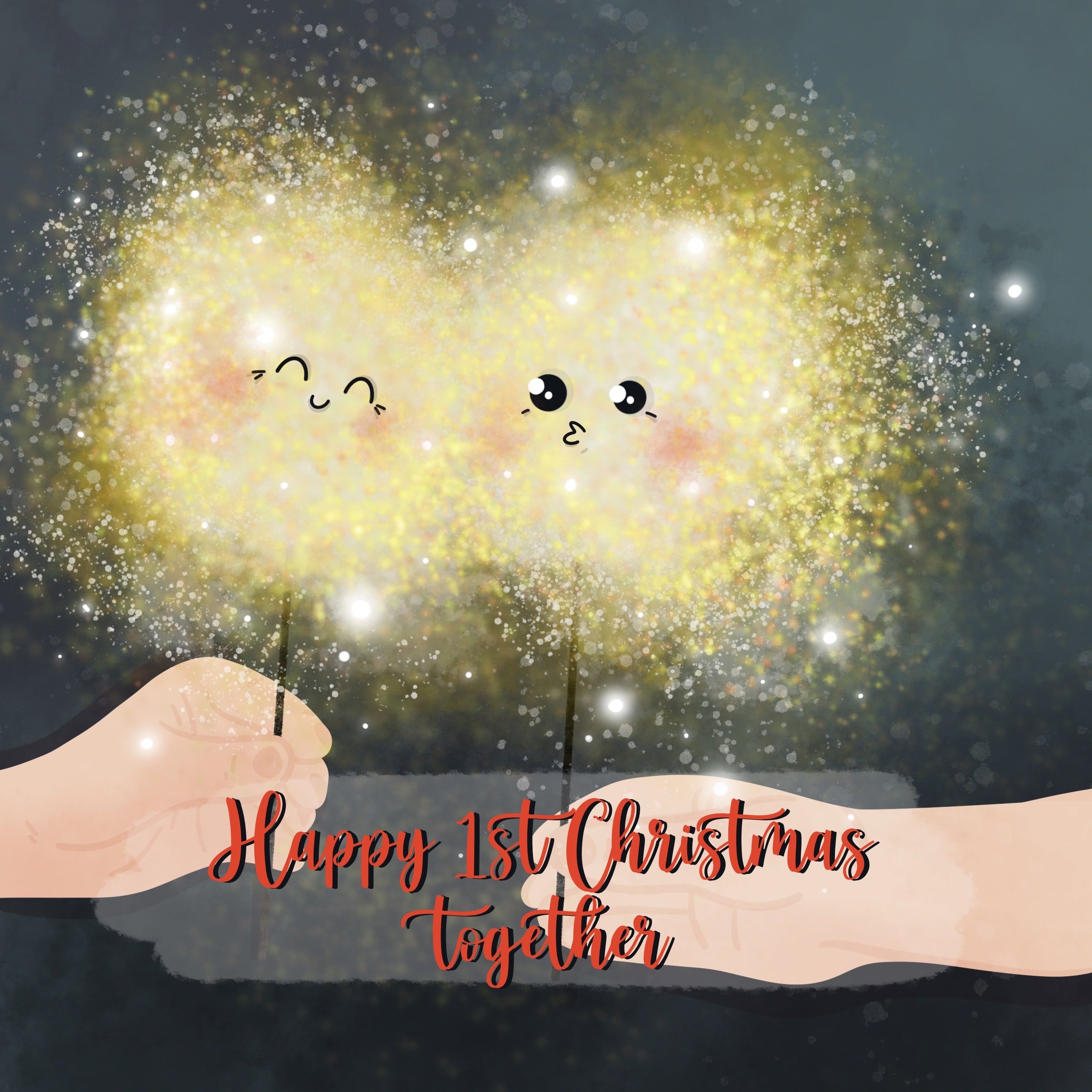 Sparklers First Christmas Together Card | Boomf