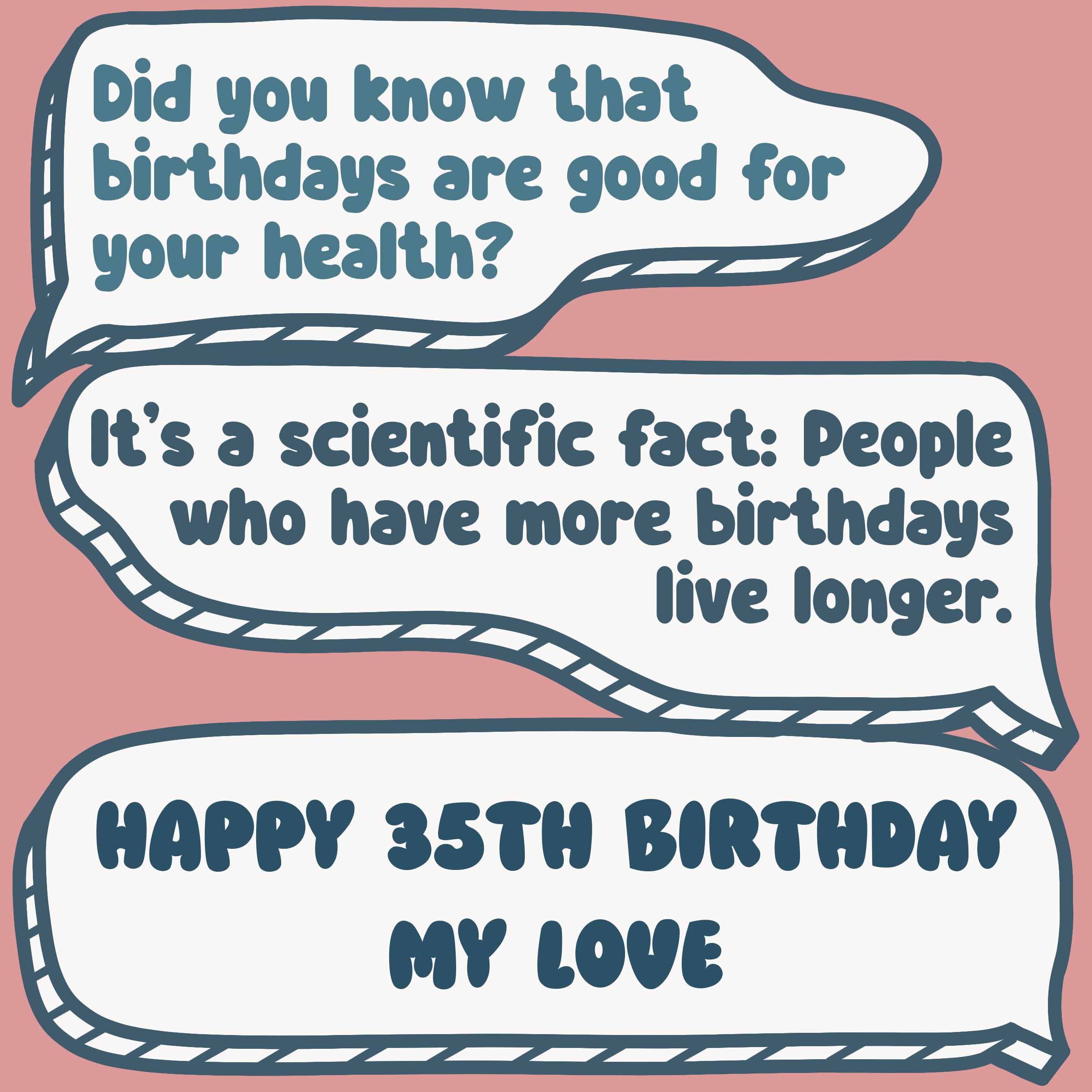 Funny Dialogues Happy 35th Birthday Love | Boomf
