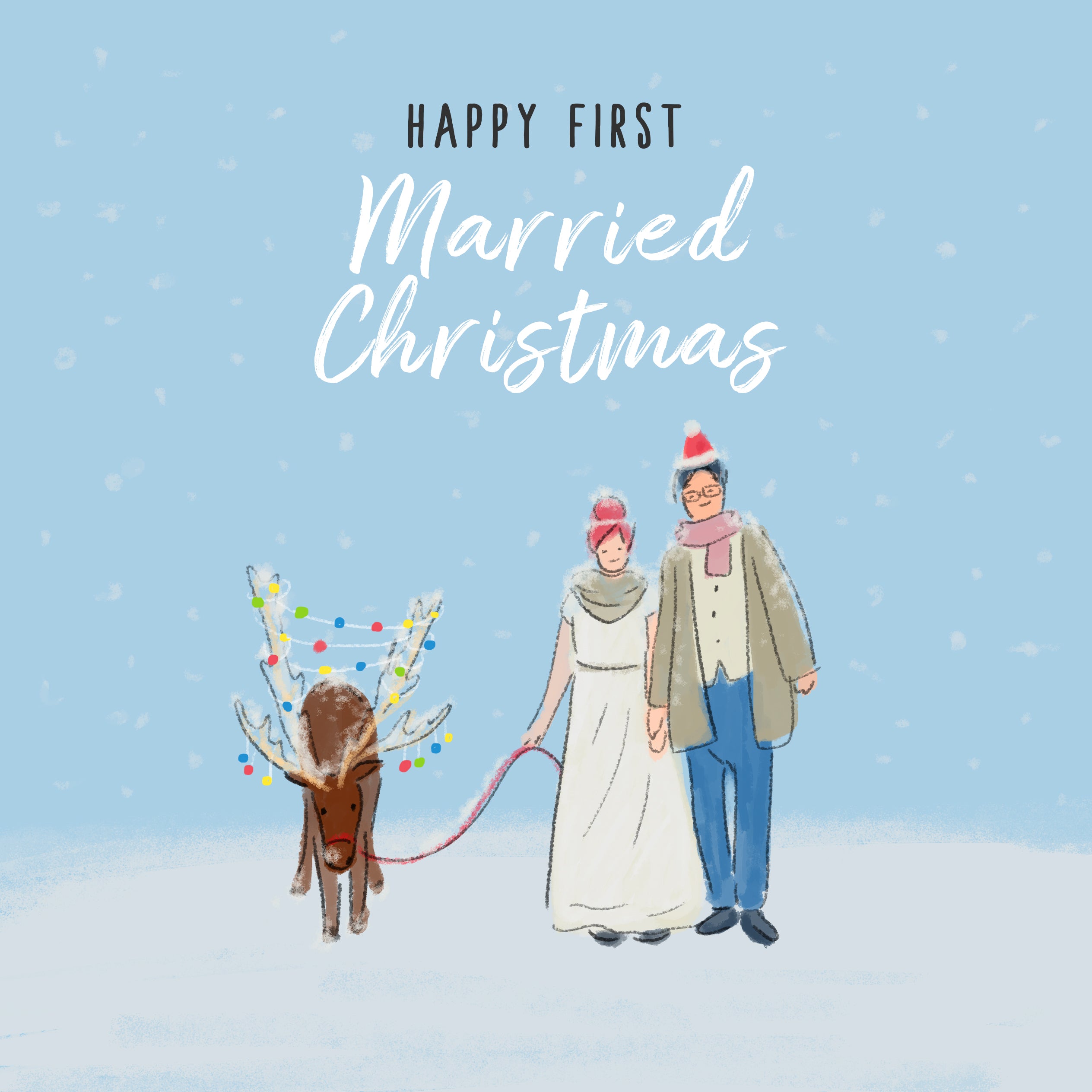 Happy 1st Married Christmas Card | Boomf