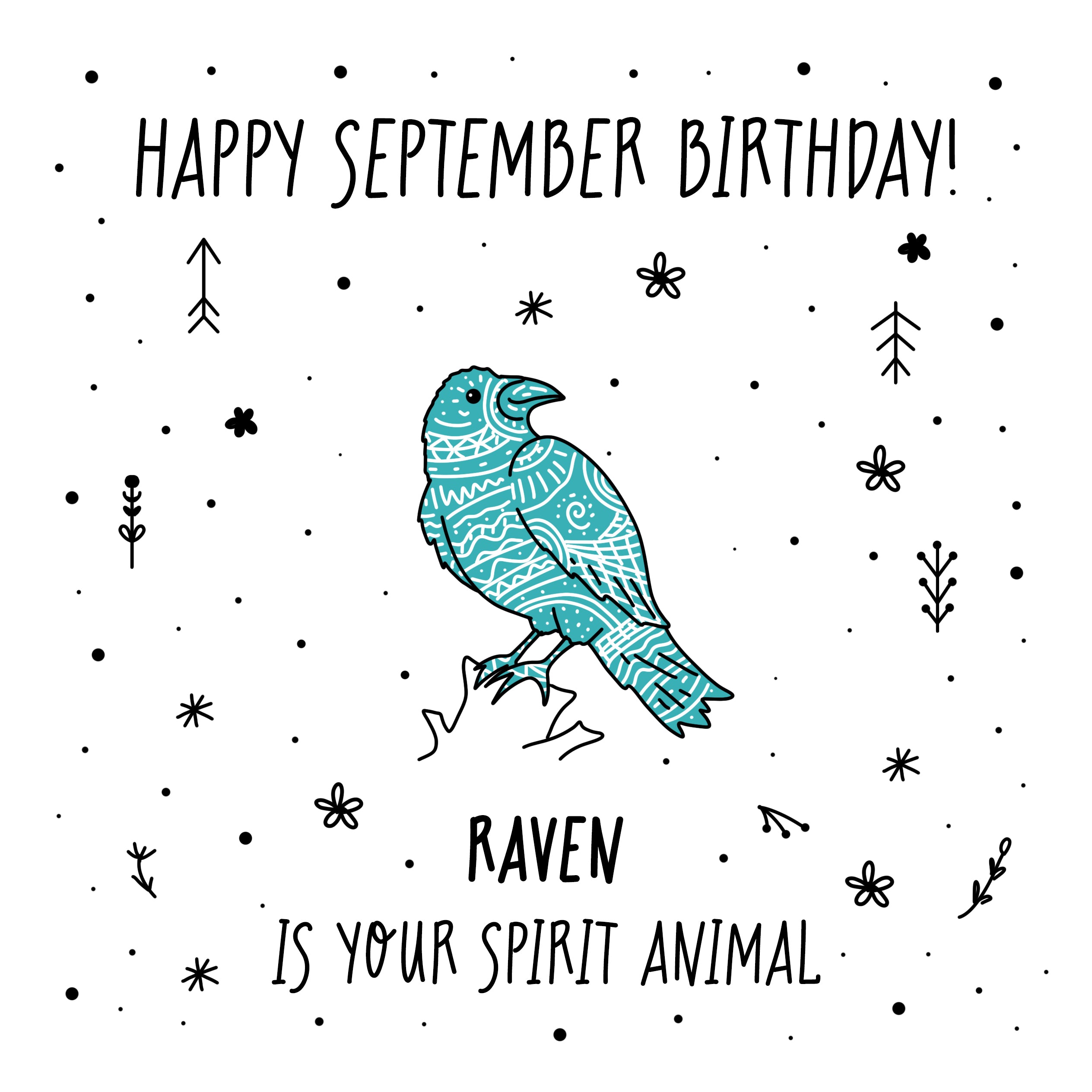 Spirit Animal Happy September Birthday | Boomf