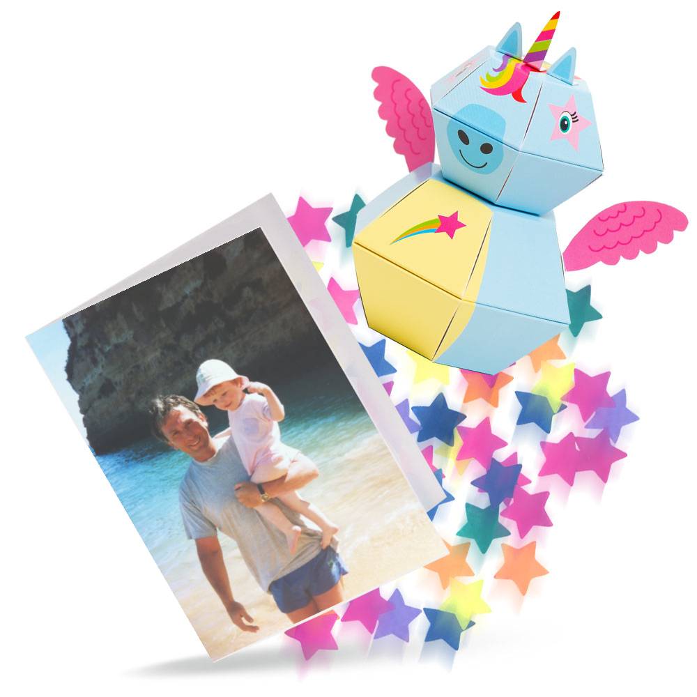 Rainbow Unicorn 3D Pop-up Confetti Wild Card – Boomf