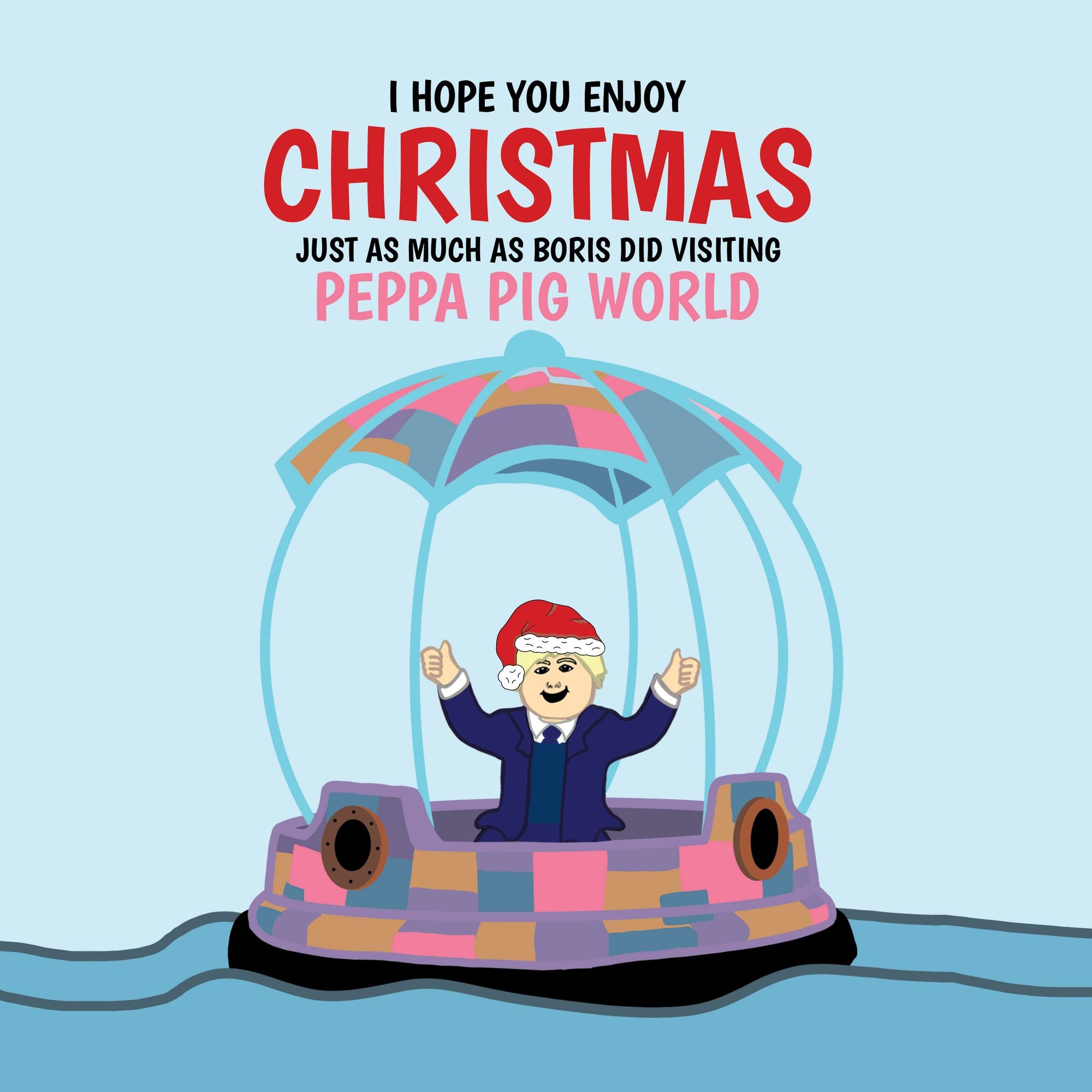 Boris At Peppa Pig World Christmas Card – Boomf