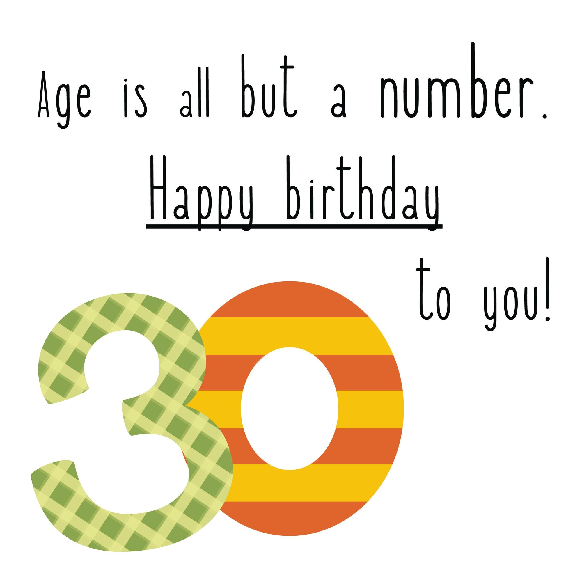 Happy 30th Birthday To You Card – Boomf