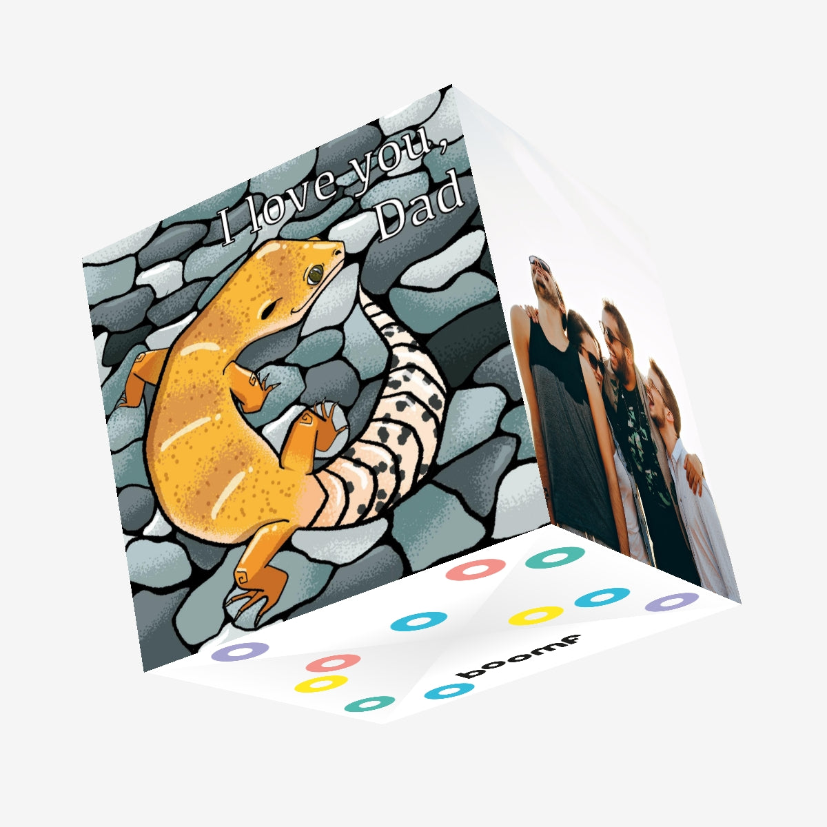 I Love You Dad Lizard Confetti-exploding Greetings Card – Boomf