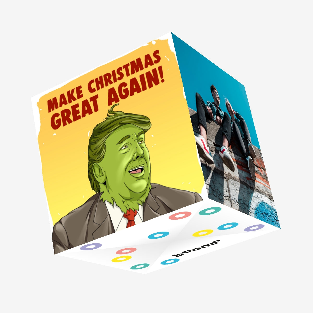 Donald Trump Grinch Merry Christmas Confetti-exploding Greetings Card ...