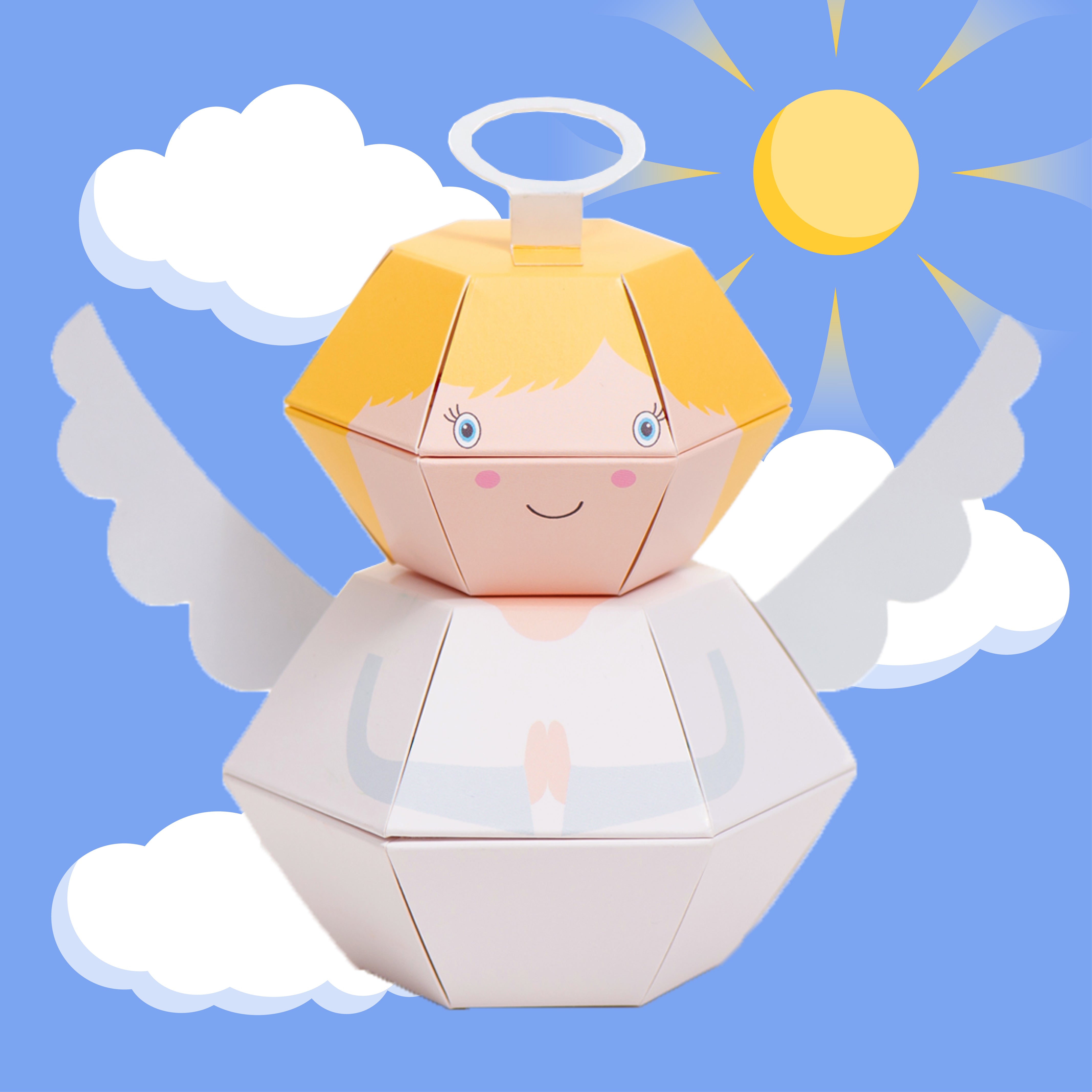 Angel Personalised 3D Pop-up Confetti Wild Card – Boomf