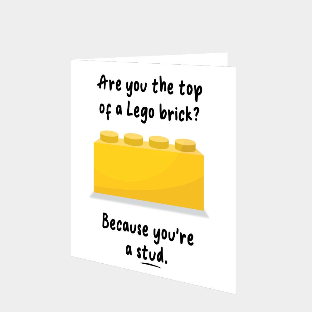 Are You The Top Of A Lego Brick? Card – Boomf