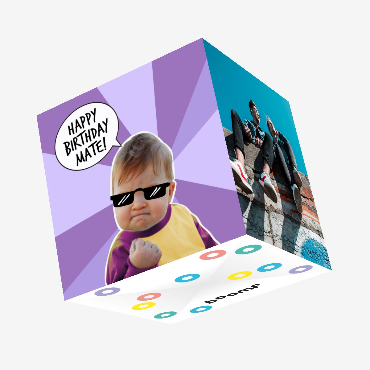 Baby Meme Happy Birthday Mate Confetti-exploding Greetings Card – Boomf