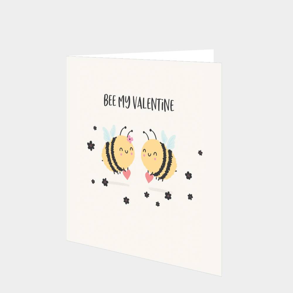 Bee My Valentine Card – Boomf
