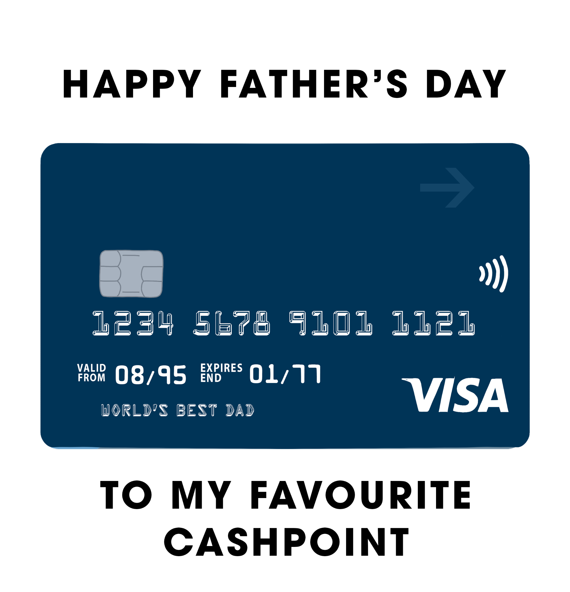 My Favourite Cashpoint Father's Day Card – Boomf