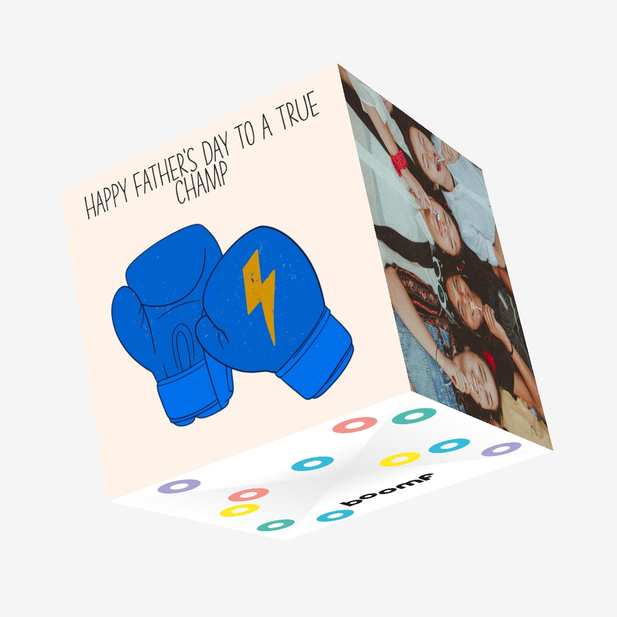 Blue Boxing Gloves Father's Day Confetti-exploding Greetings Card – Boomf