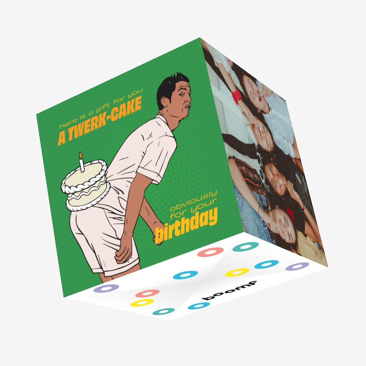 Ronaldo Twerk Cake Happy Birthday Confetti Exploding Greetings Card Boomf