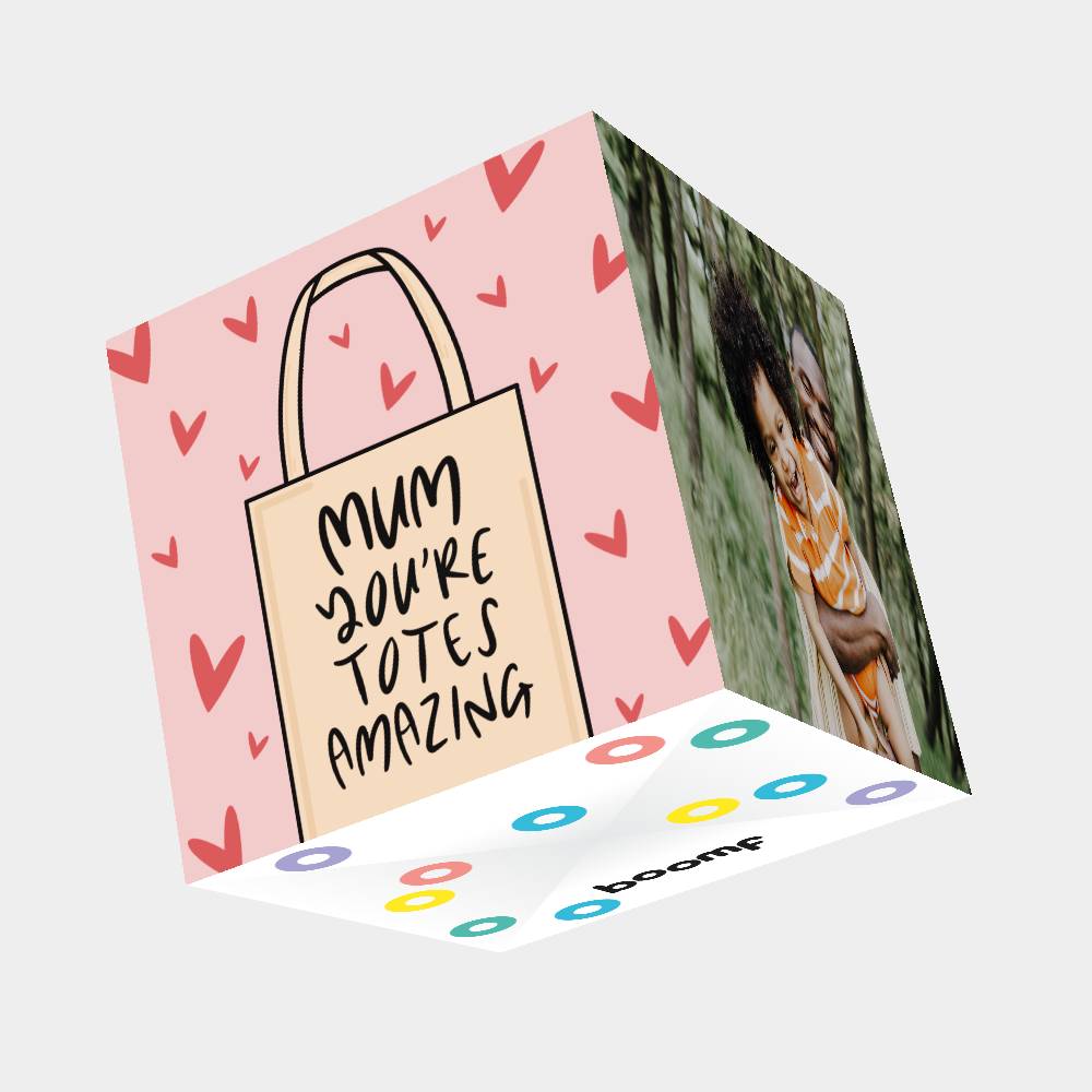 You're Totes Amazing Bomb 3D Cube Card – Boomf