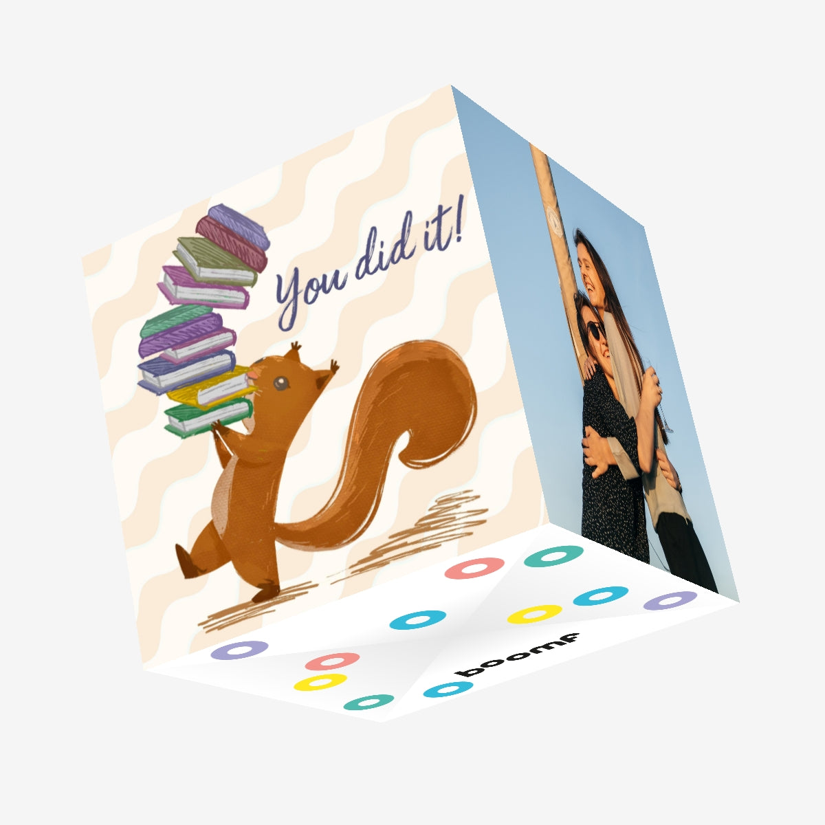 Squirrel With Books You Did It Confetti-exploding Greetings Card – Boomf